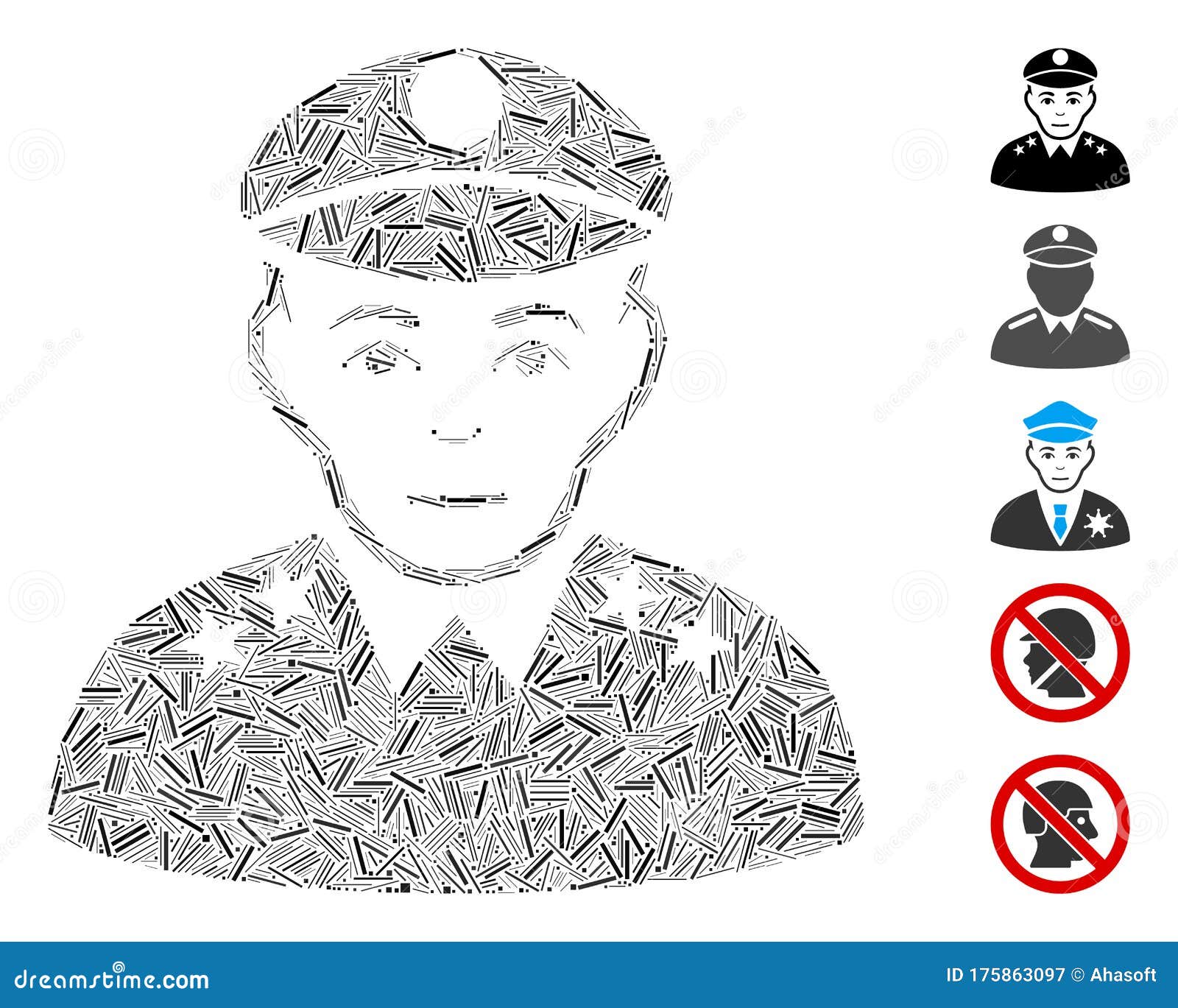 General Icon Vector From Military Collection. Thin Line General Outline ...