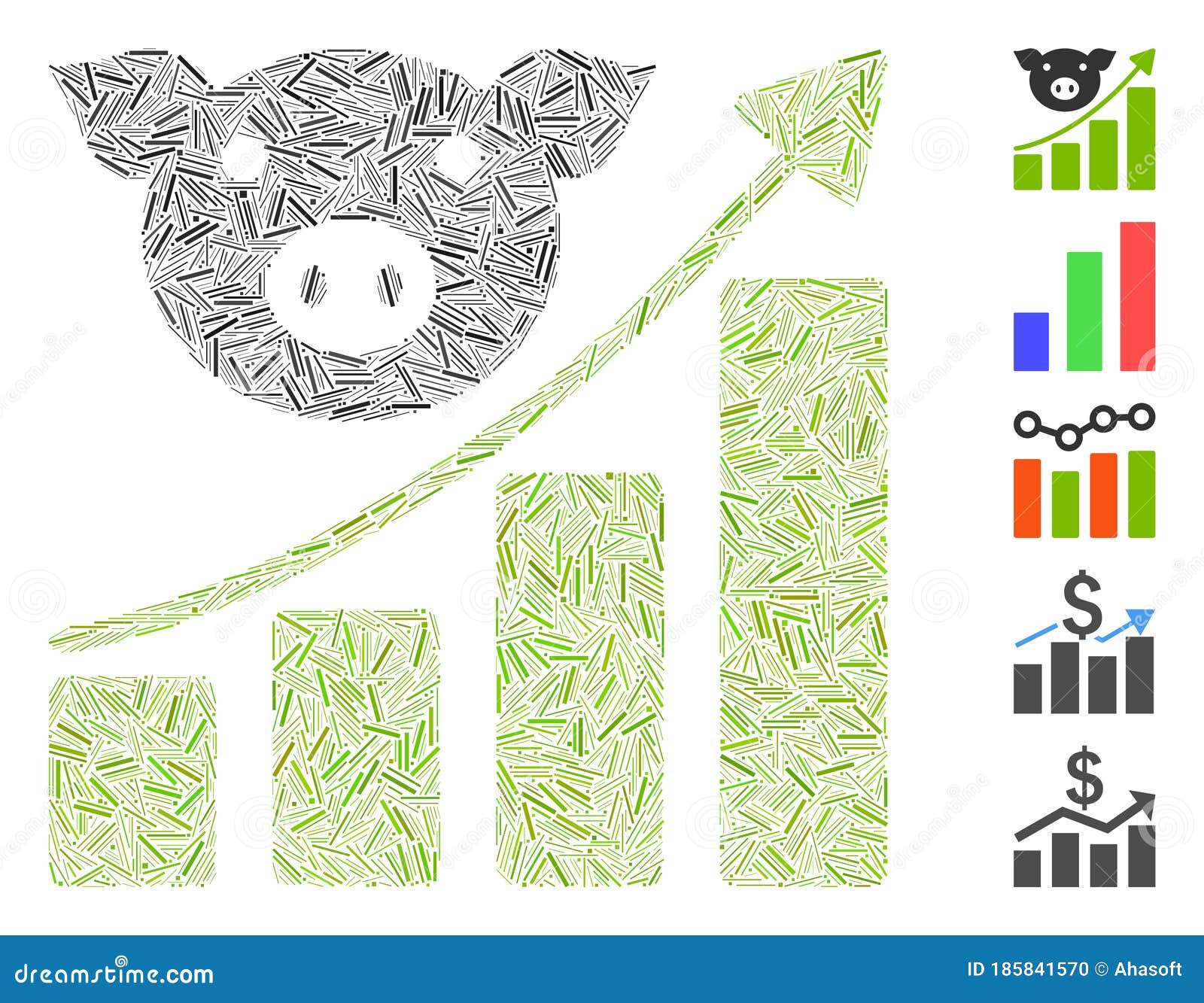 Hatch Mosaic Pig Growing Chart Icon Stock Illustration - Illustration ...