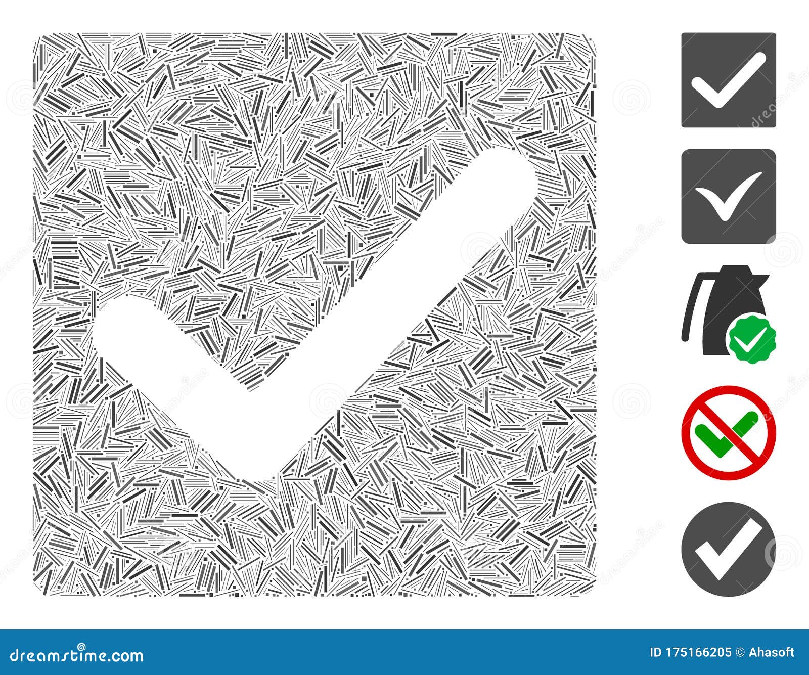 Hatch Mosaic Valid Tick stock illustration. Illustration of abstraction ...