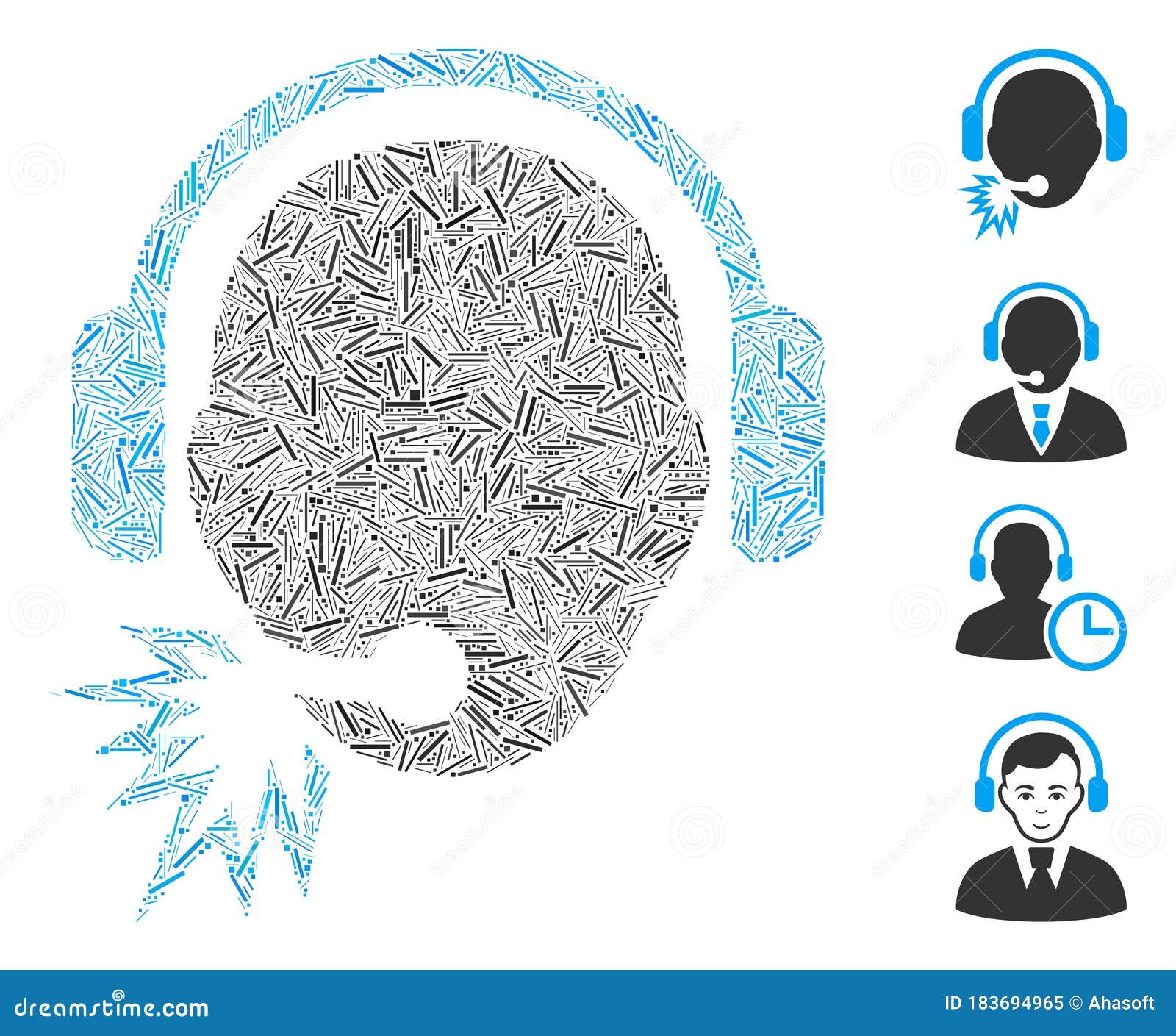 Hatch Operator Message Icon Vector Mosaic Stock Illustration ...