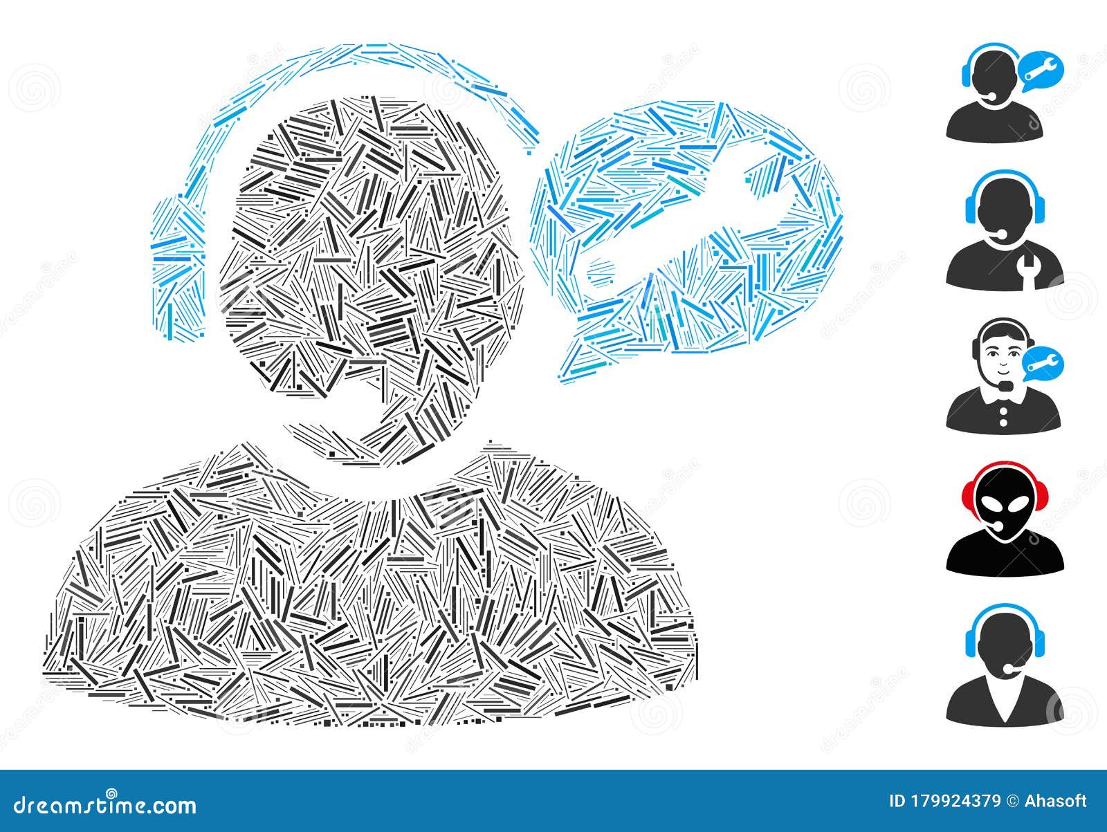 Hatch Operator Service Message Icon Vector Mosaic Stock Illustration ...