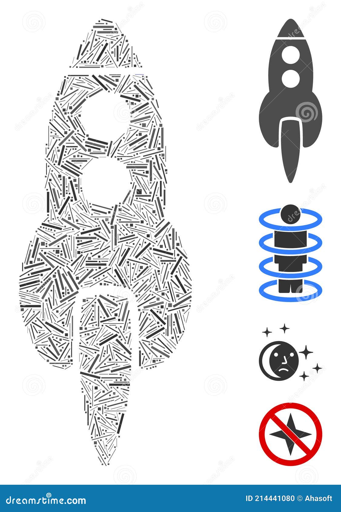 Hatch Space Shuttle Icon Vector Collage | CartoonDealer.com #214441104