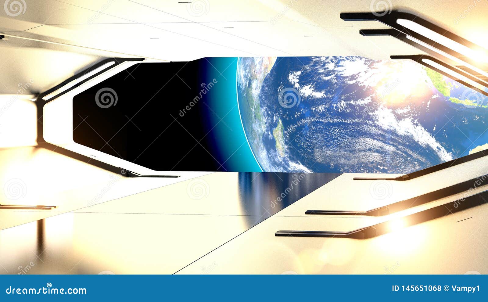 Hatch of a Spaceship. Planet Earth and Conquest of Space Stock ...