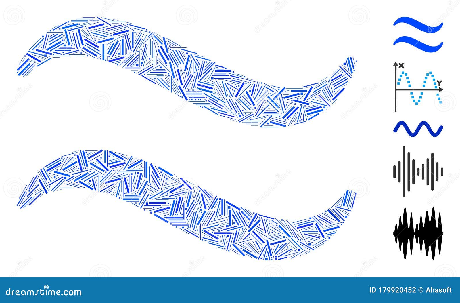 Hatch Waves Icon Vector Mosaic Stock Illustration - Illustration of ...