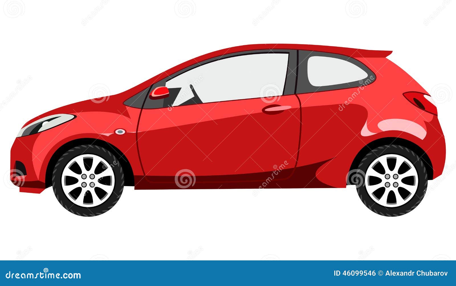 Hatchback ilustración del vector. Ilustración de vector - 46099546