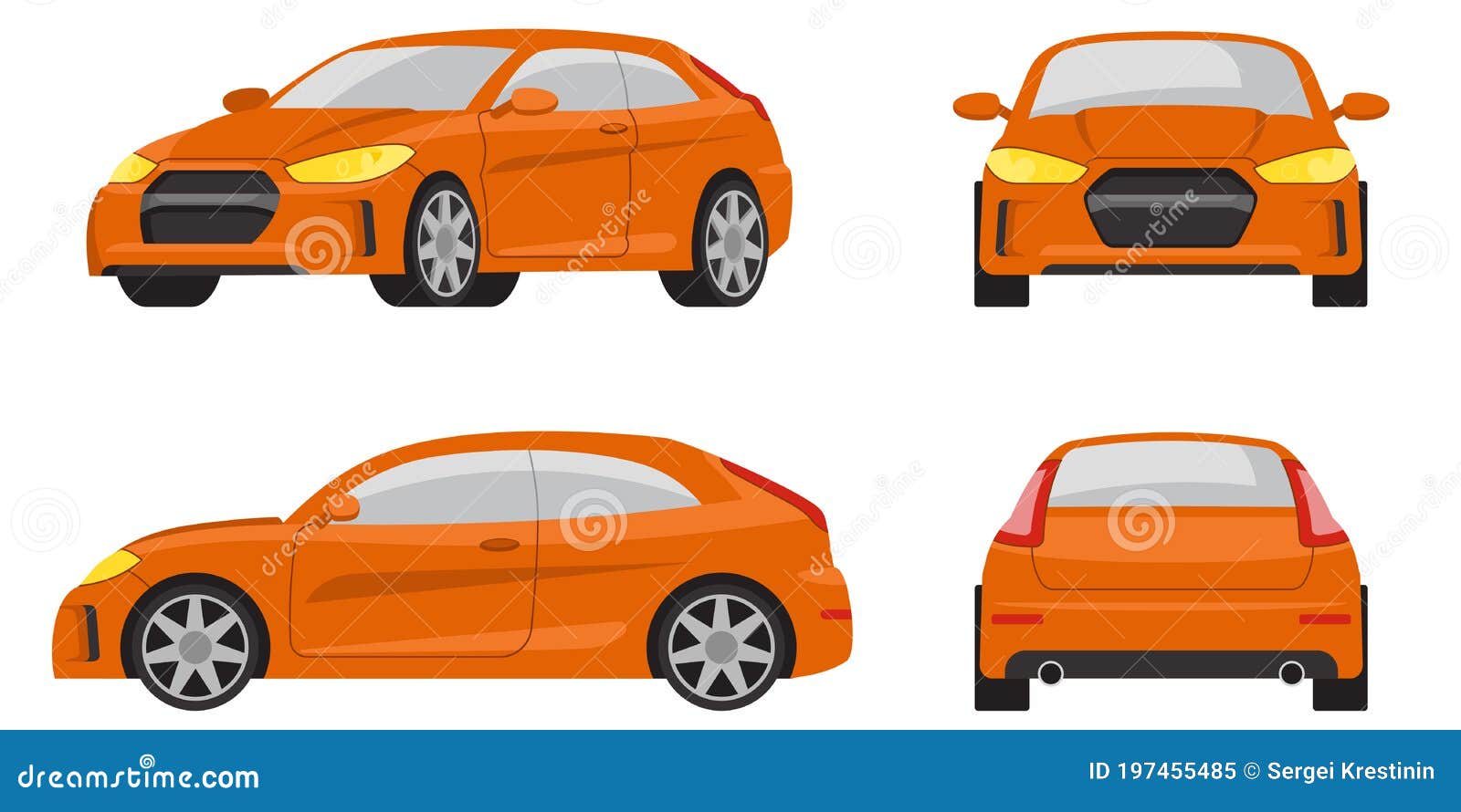 Hatchback Car. Cartoon Illustration | CartoonDealer.com #79865853