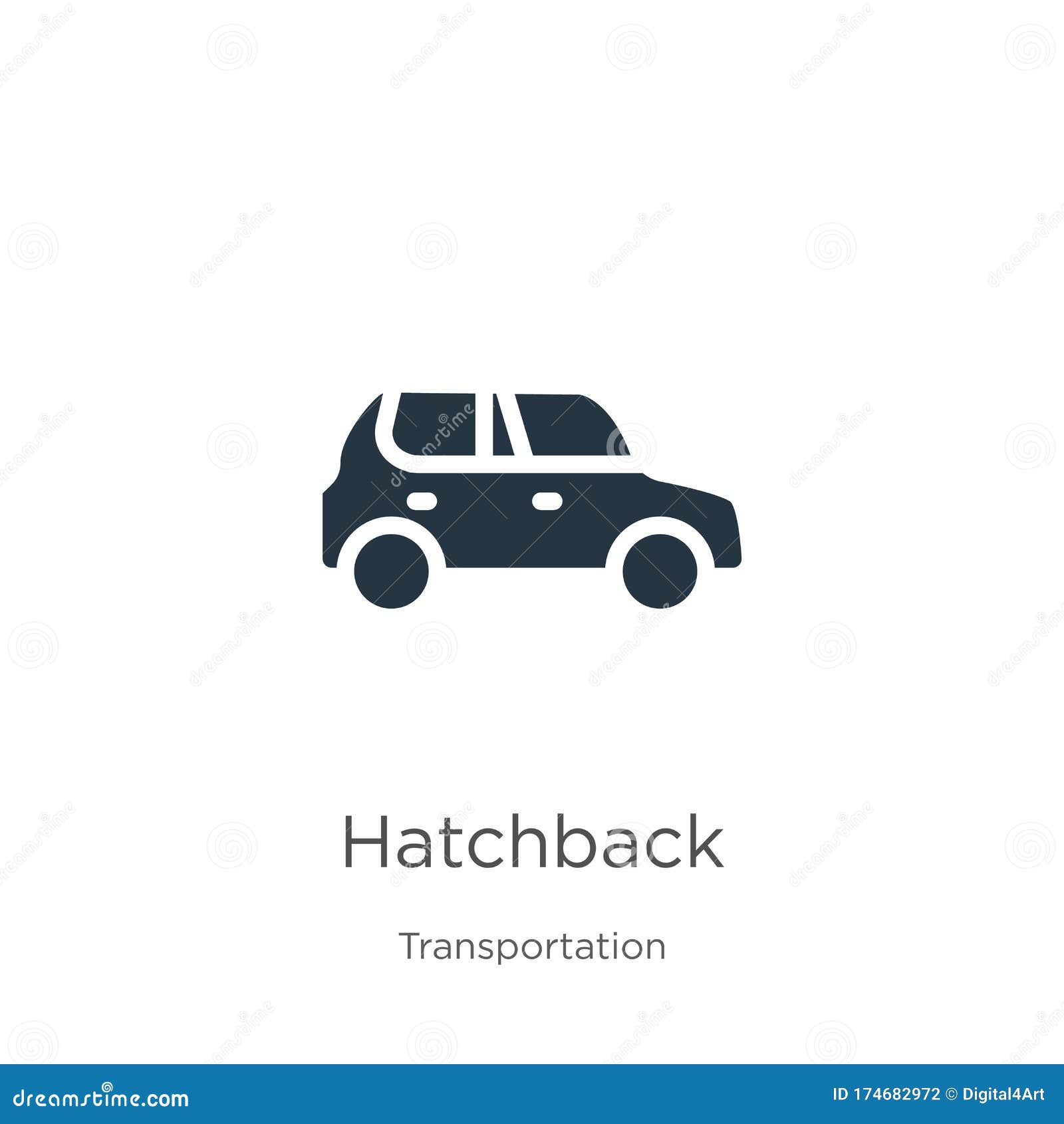 Hatchback Icon Vector. Trendy Flat Hatchback Icon from Transportation ...