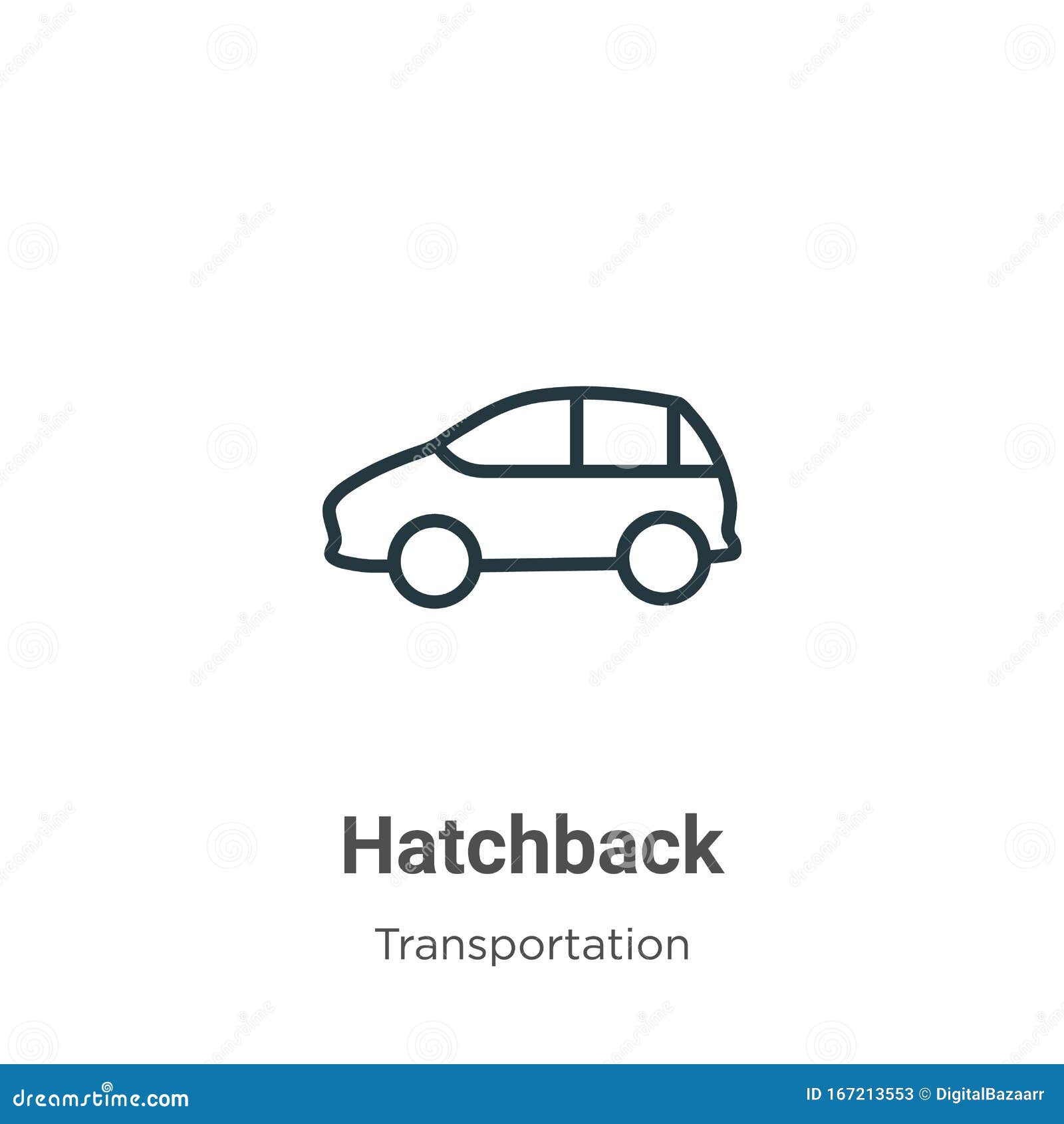 Hatchback Outline Drawing Cartoon Vector | CartoonDealer.com #216624205