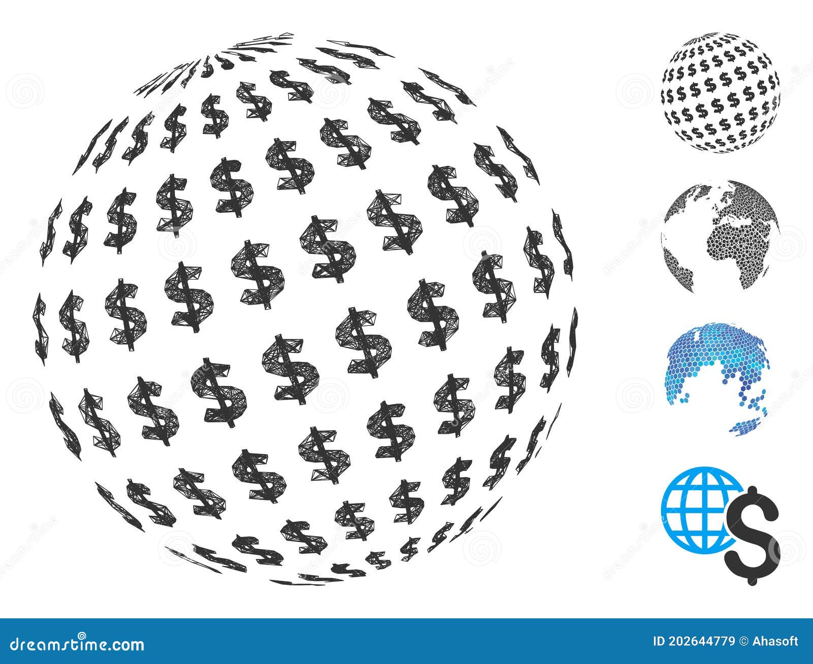 Hatched Dollar Abstract Sphere Vector Mesh Stock Vector - Illustration ... Hatched Dollar Abstract Sphere Vector Mesh Stock Vector - Illustration ...
