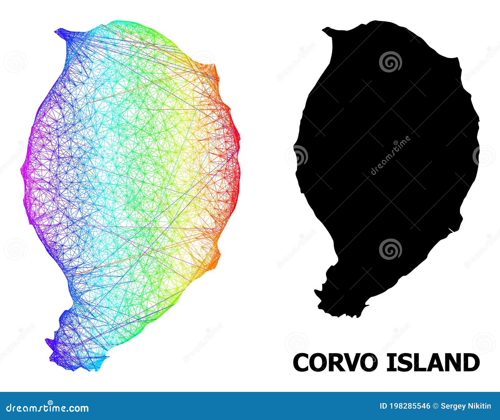 Corvo Island Azores Archipelago, Portugal, Portuguese Republic Map ...