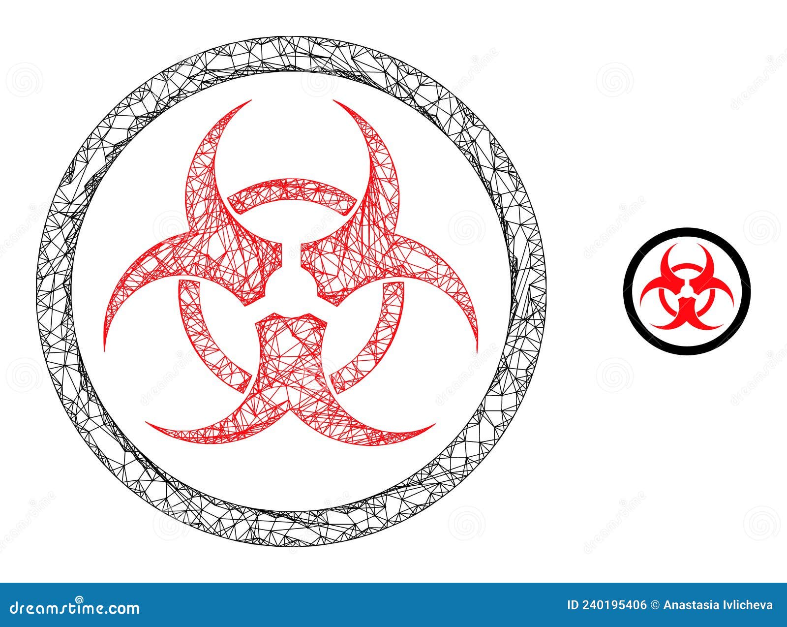 Hatched Mesh Biohazard Icon Stock Vector - Illustration of vector ...