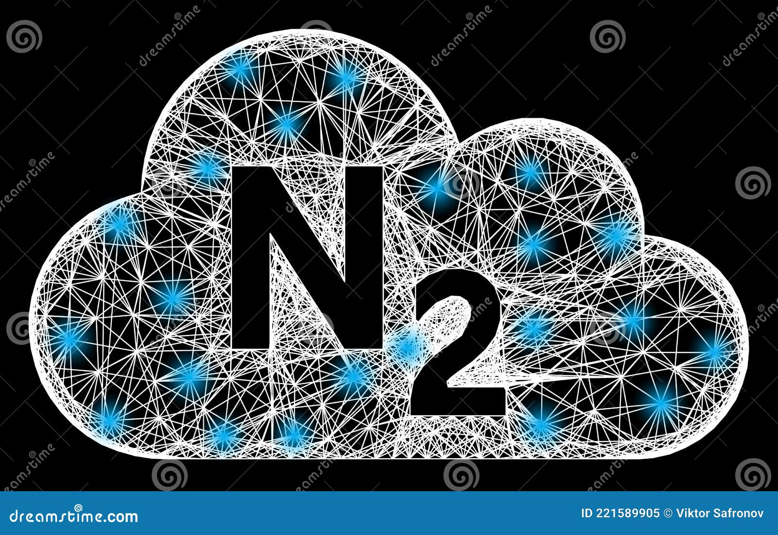 Hatched Nitrogen Gas Web Mesh with Bright Lightspots Stock Vector ...