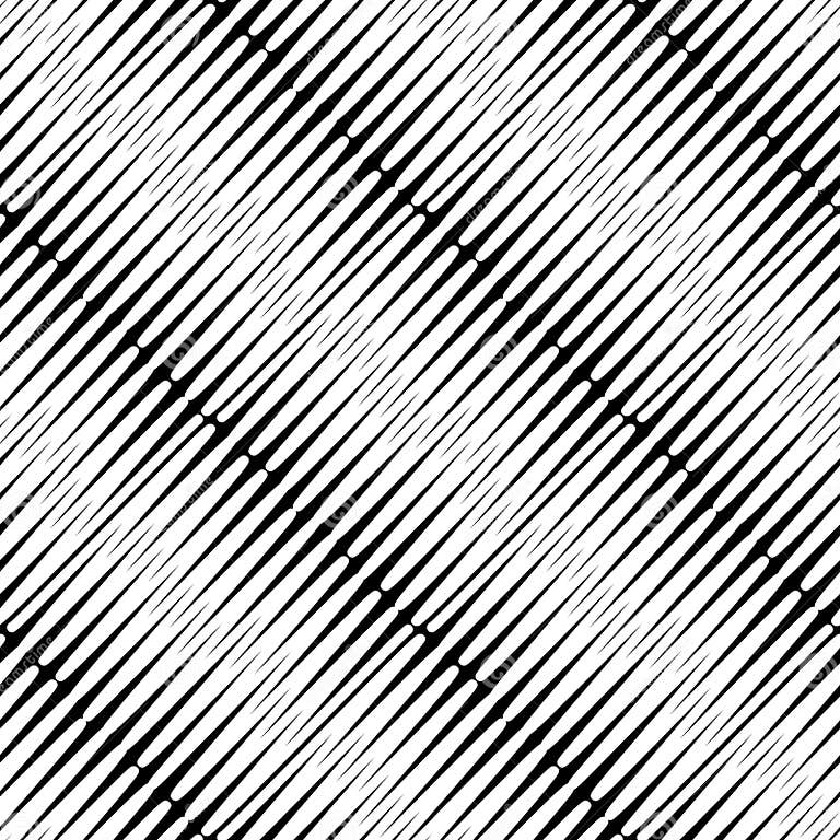 Hatched Seamless Pattern. Vector Black and White Hatching Background ...