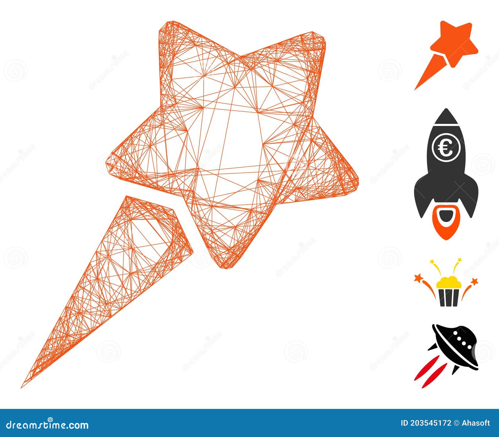 Hatched Starting Star Vector Mesh Stock Illustration - Illustration of ...