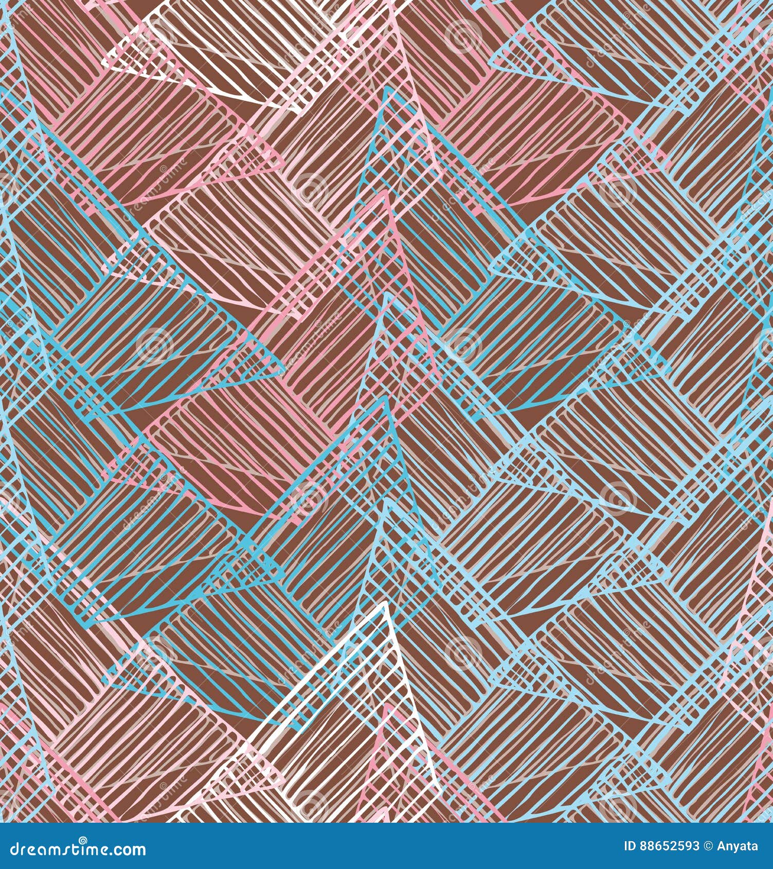 Hatched Trapezoids Blue and Red Overlapping Stock Vector - Illustration ...