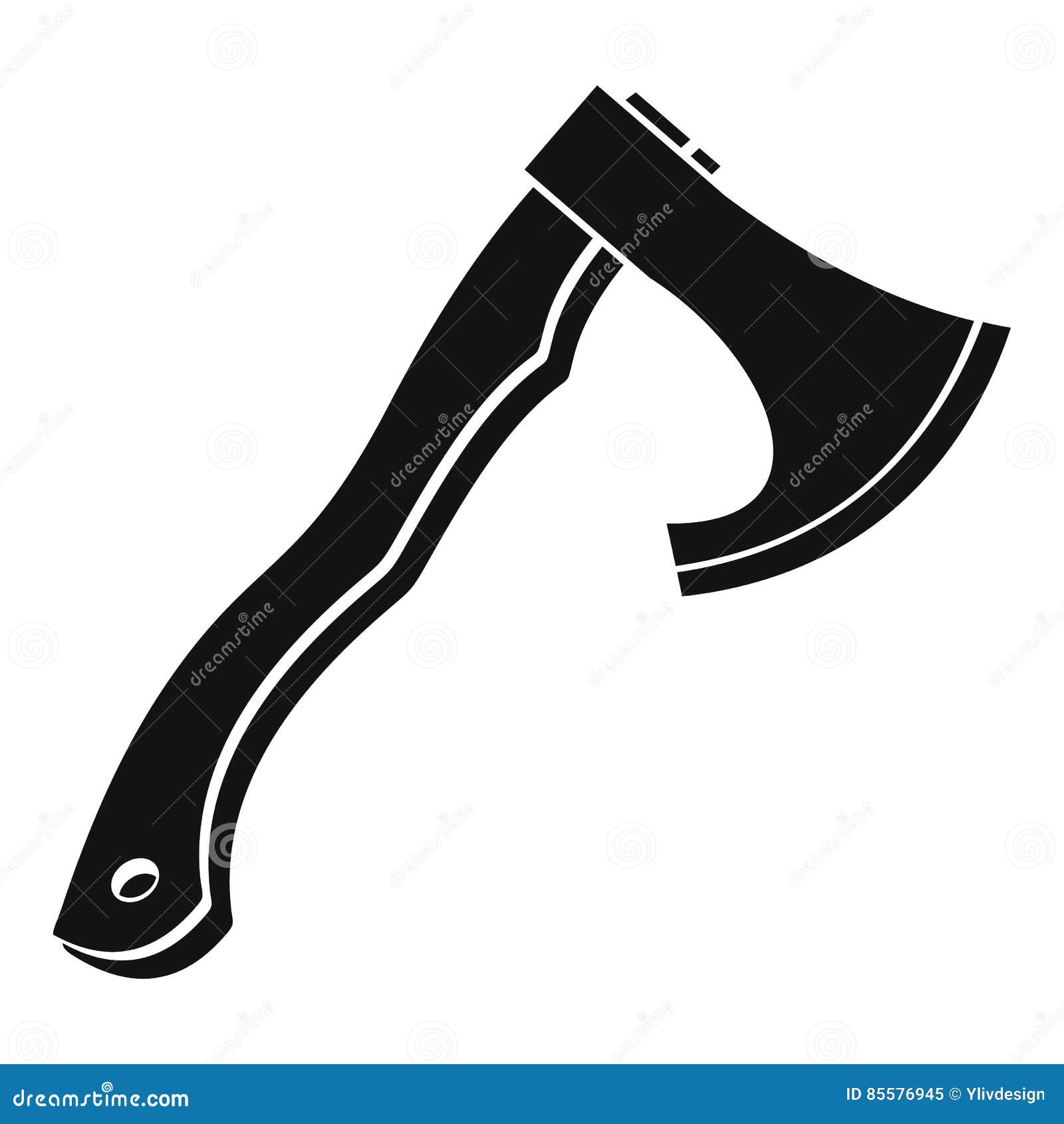 Hatchet icon, simple style stock vector. Illustration of icon - 85576945