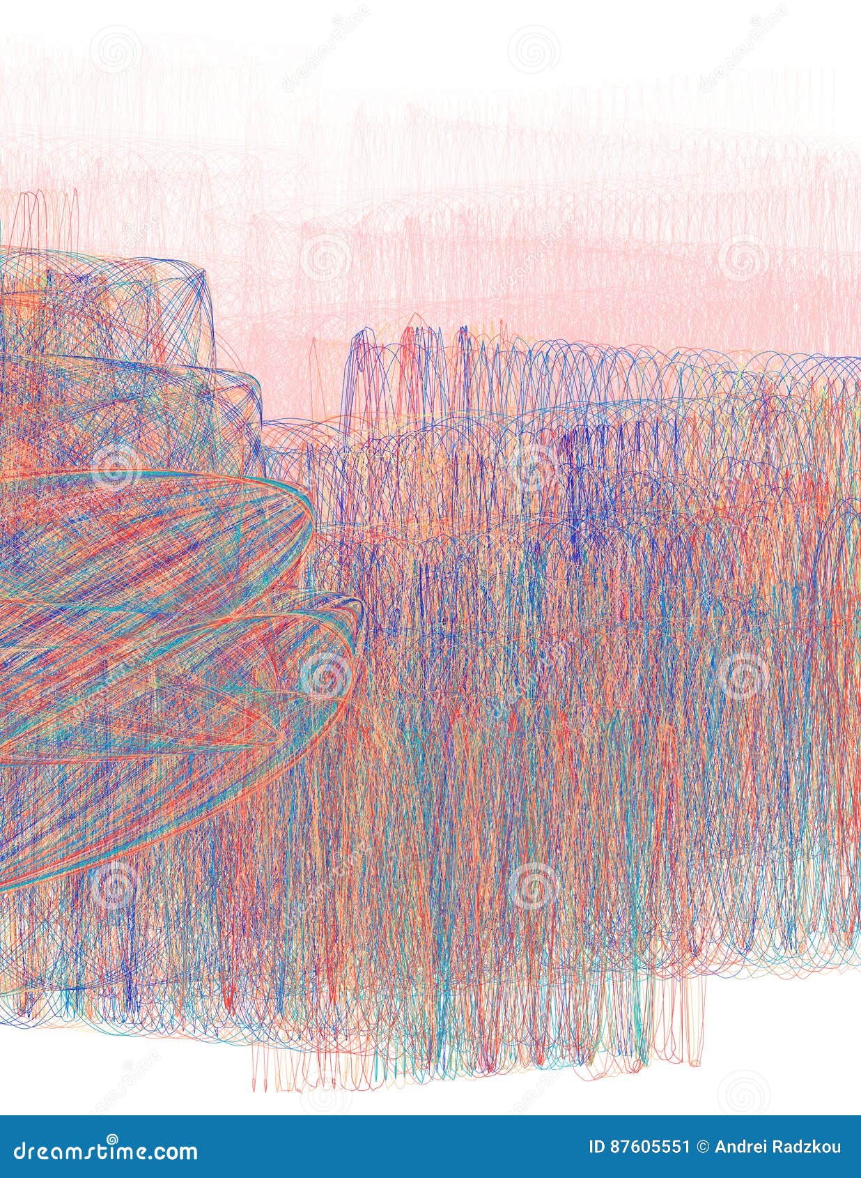Hatching Colored Thin Lines On A Pink Background. Subtle Vector ...