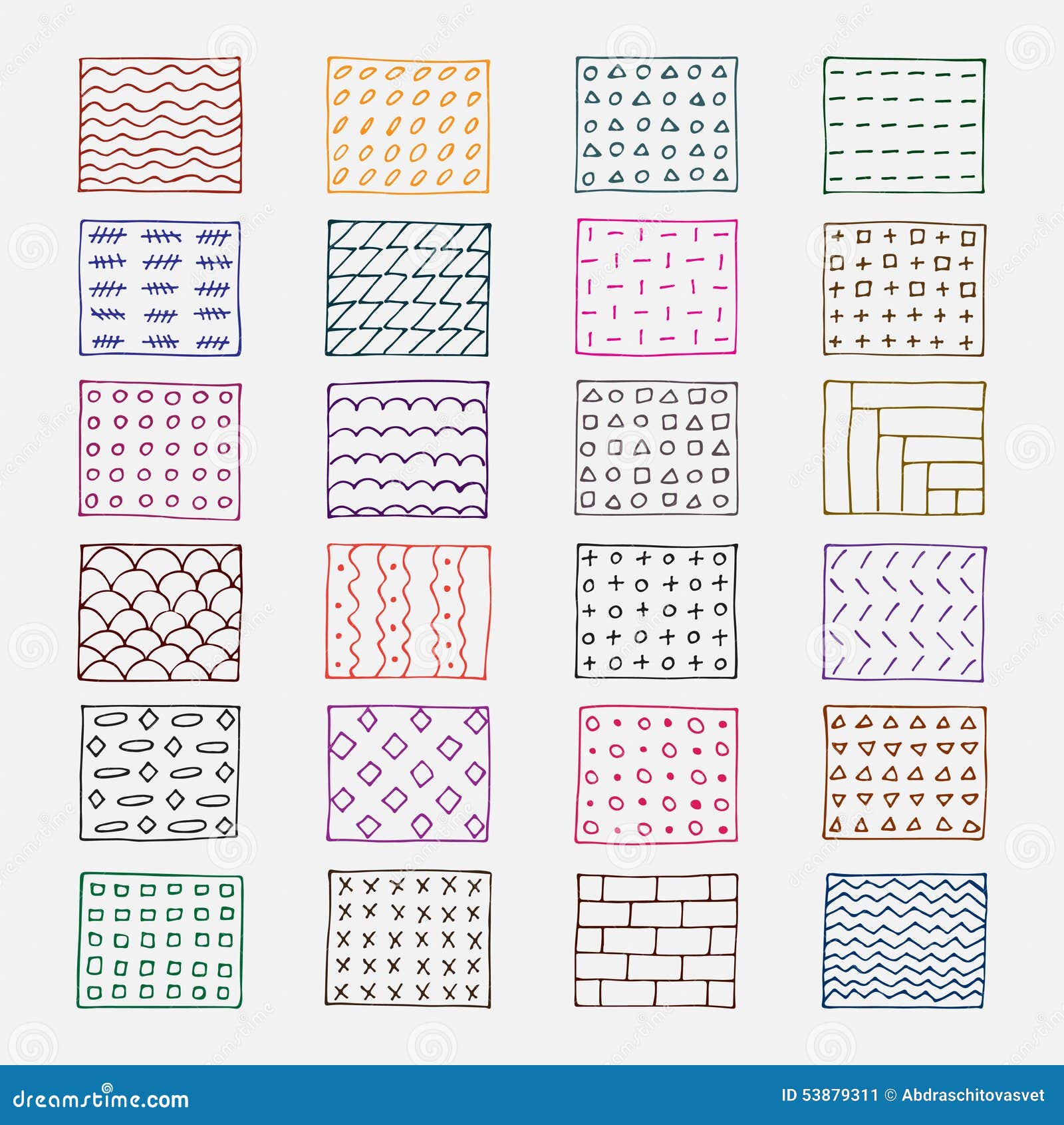 Hatching with patterns stock vector. Illustration of diamond - 53879311