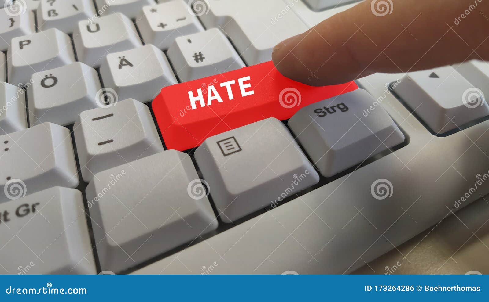 Hate Button on a Computer Keyboard Stock Photo - Image of disrespect ...