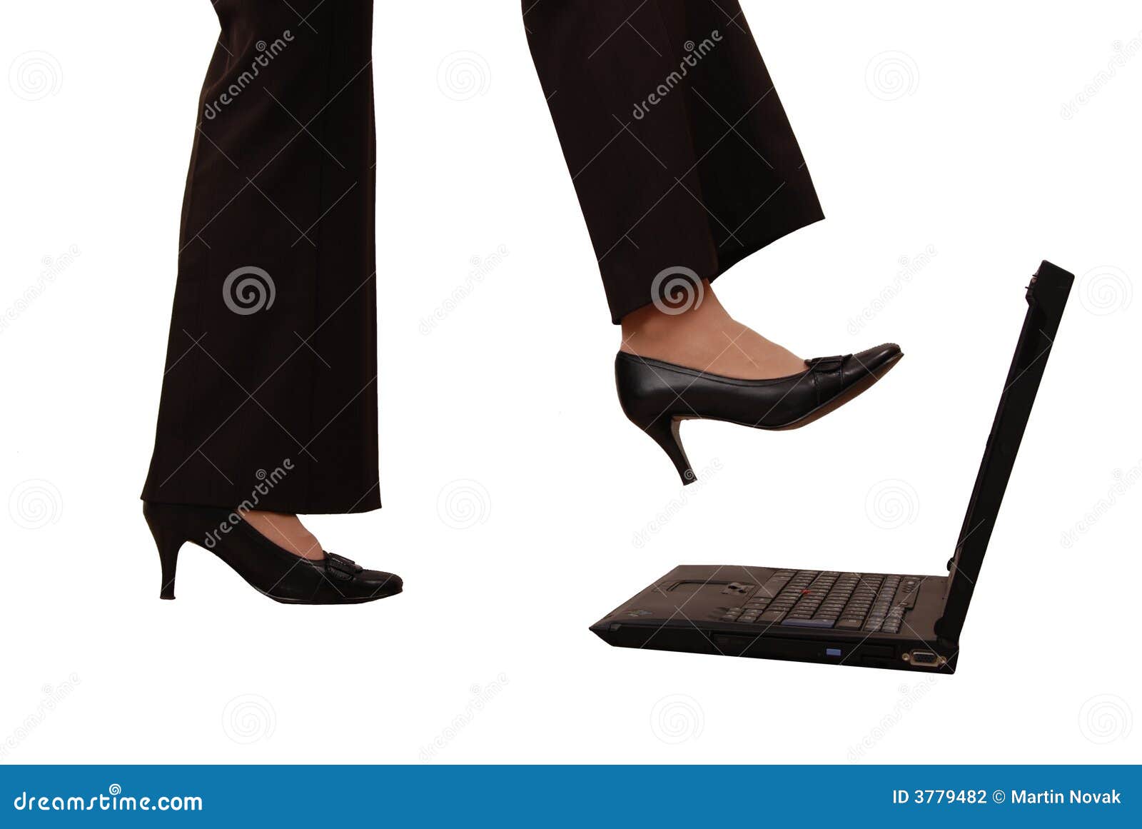 Hate Computer Work - Legs Stepping Stock Photo - Image of compact ...
