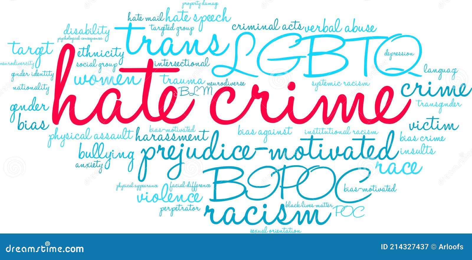 Hate Crime Word Cloud stock vector. Illustration of black - 214327437
