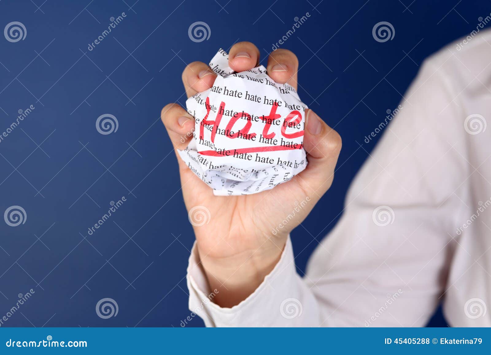 Hate stock photo. Image of ball, hand, page, anger, paper - 45405288