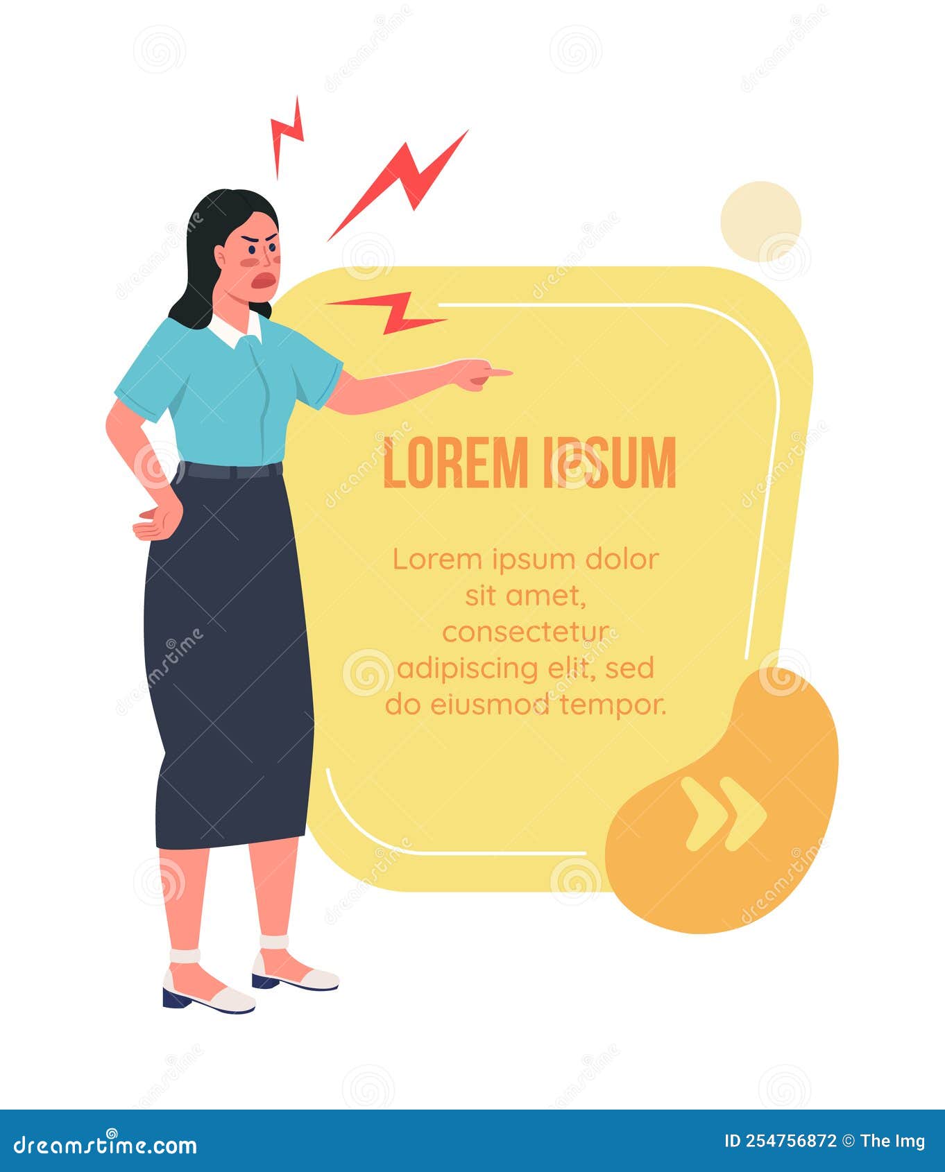 Hate Expression Quote Textbox with Flat Character Stock Vector ...