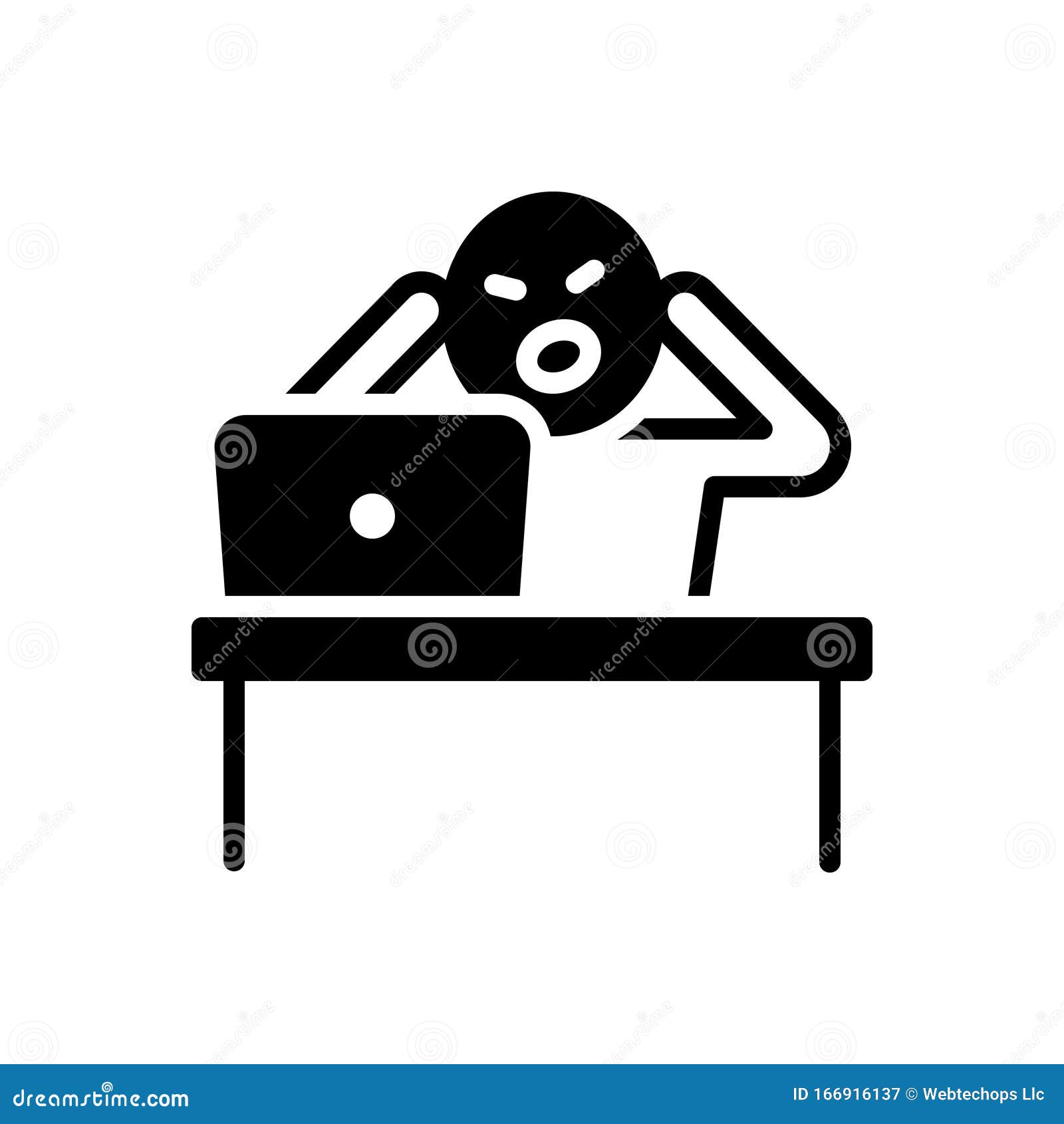 Black Solid Icon for Hate, Loathing and Disgust Stock Vector ...
