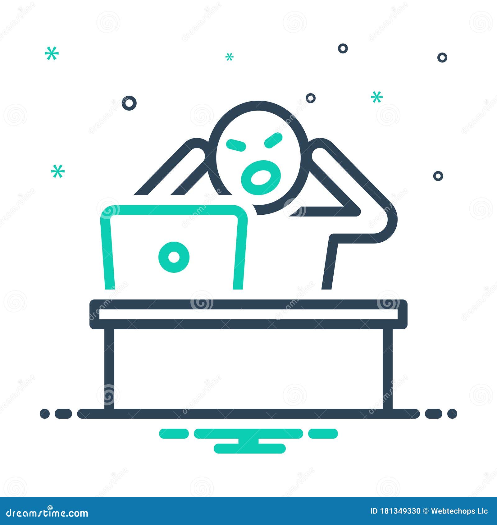 Mix Icon for Hate, Loathing and Disgust Stock Vector - Illustration of ...