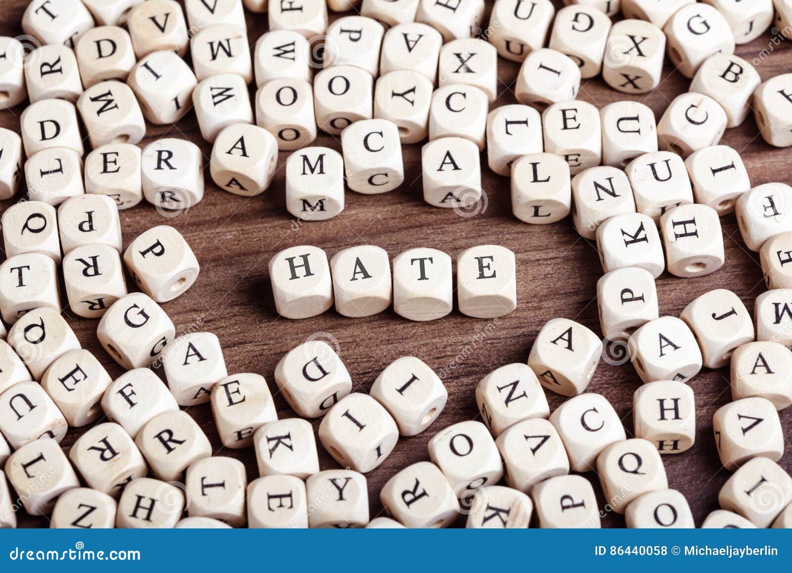 Hate, letter dices word stock photo. Image of term, emotion - 86440058