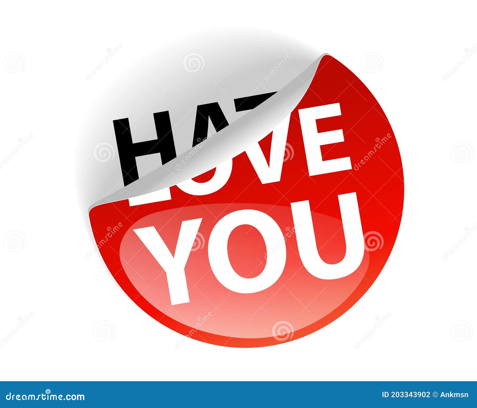 Hate and Love You, Creative Sticker Label Vector. Slogan Design Stock ...