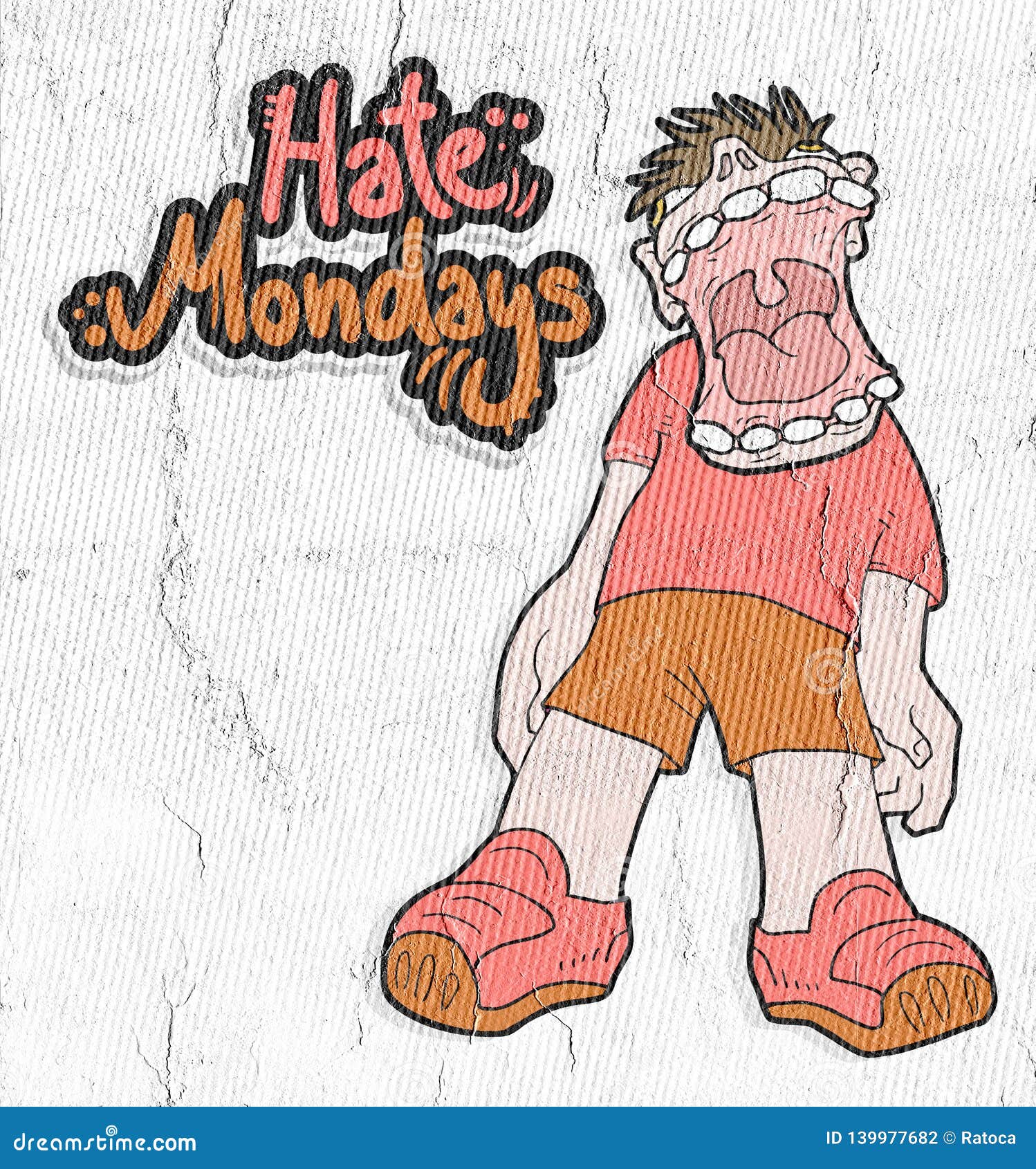 Hate mondays menssage stock illustration. Illustration of monday ...