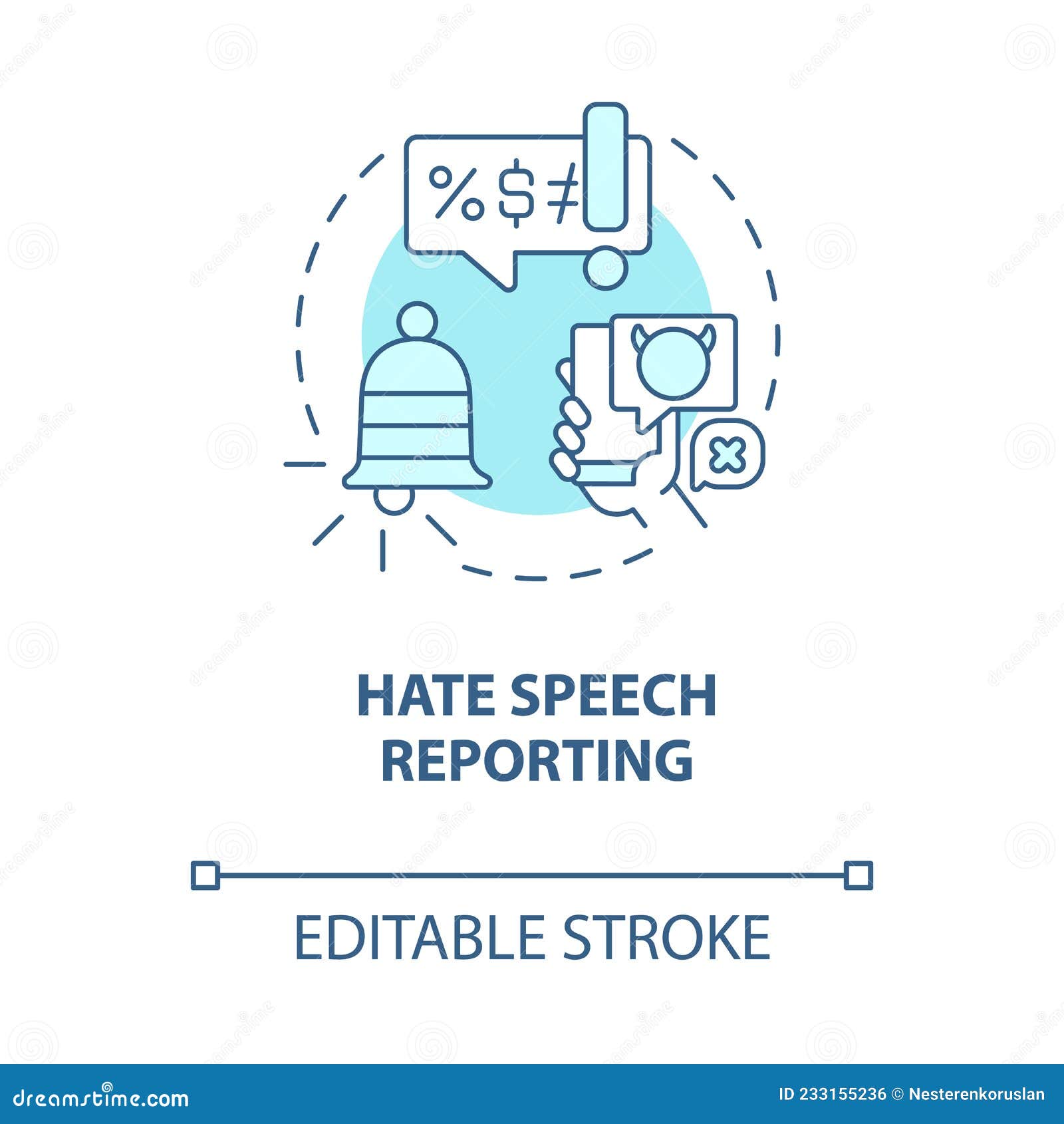 Reporting Bullying Incidents RGB Color Icon Vector Illustration ...
