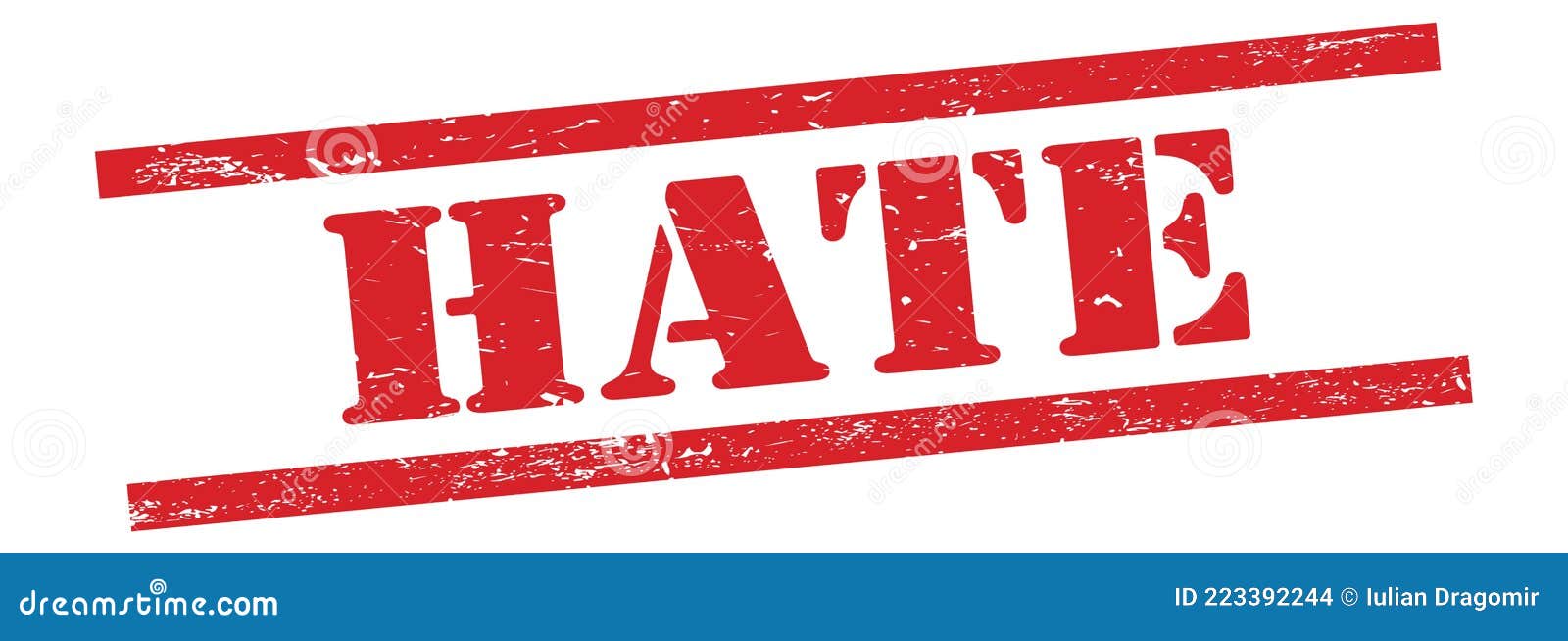HATE Text on Red Grungy Lines Stamp Stock Illustration - Illustration ...