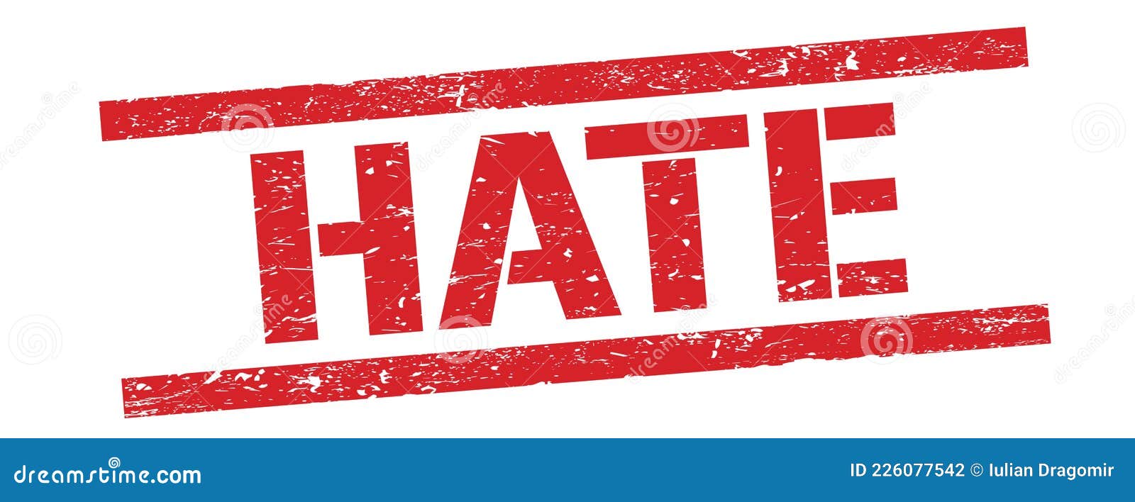 HATE Text on Red Vintage Lines Stamp Stock Illustration - Illustration ...
