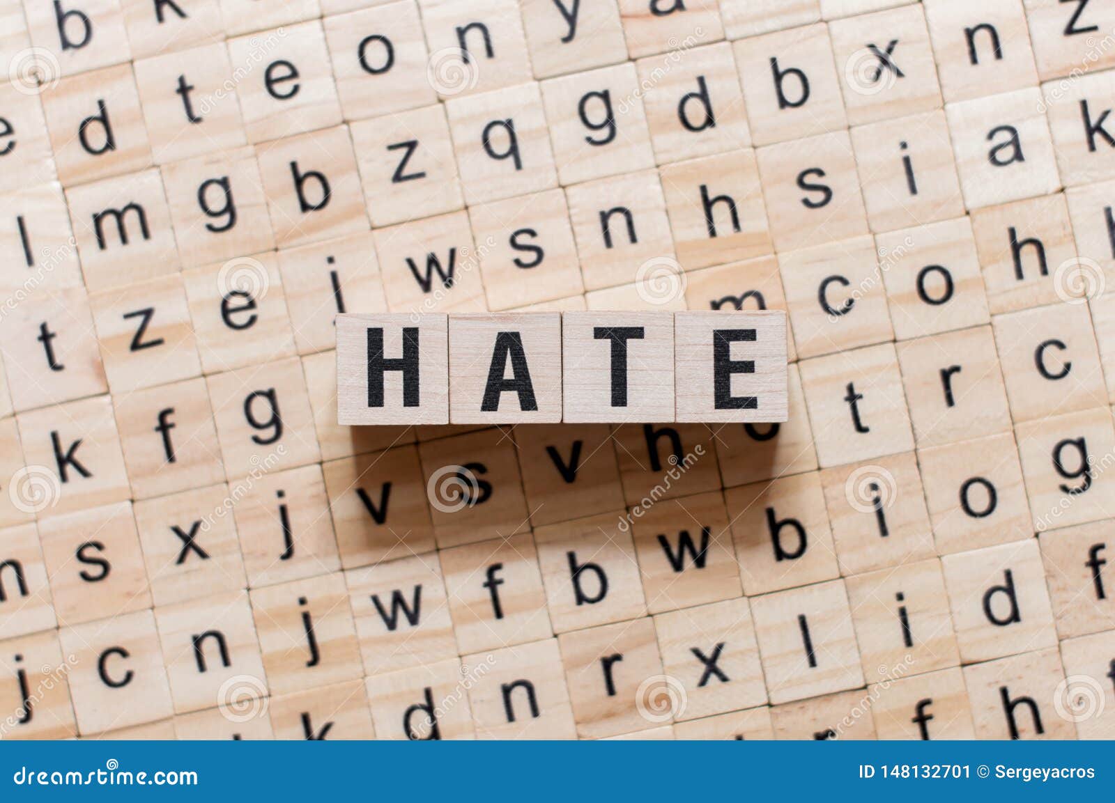 Hate word concept on cubes stock image. Image of equality - 148132701