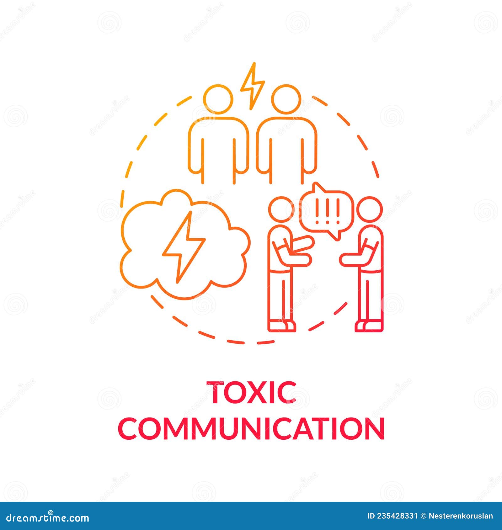 Hateful Communication Concept Icon Stock Vector - Illustration of ...
