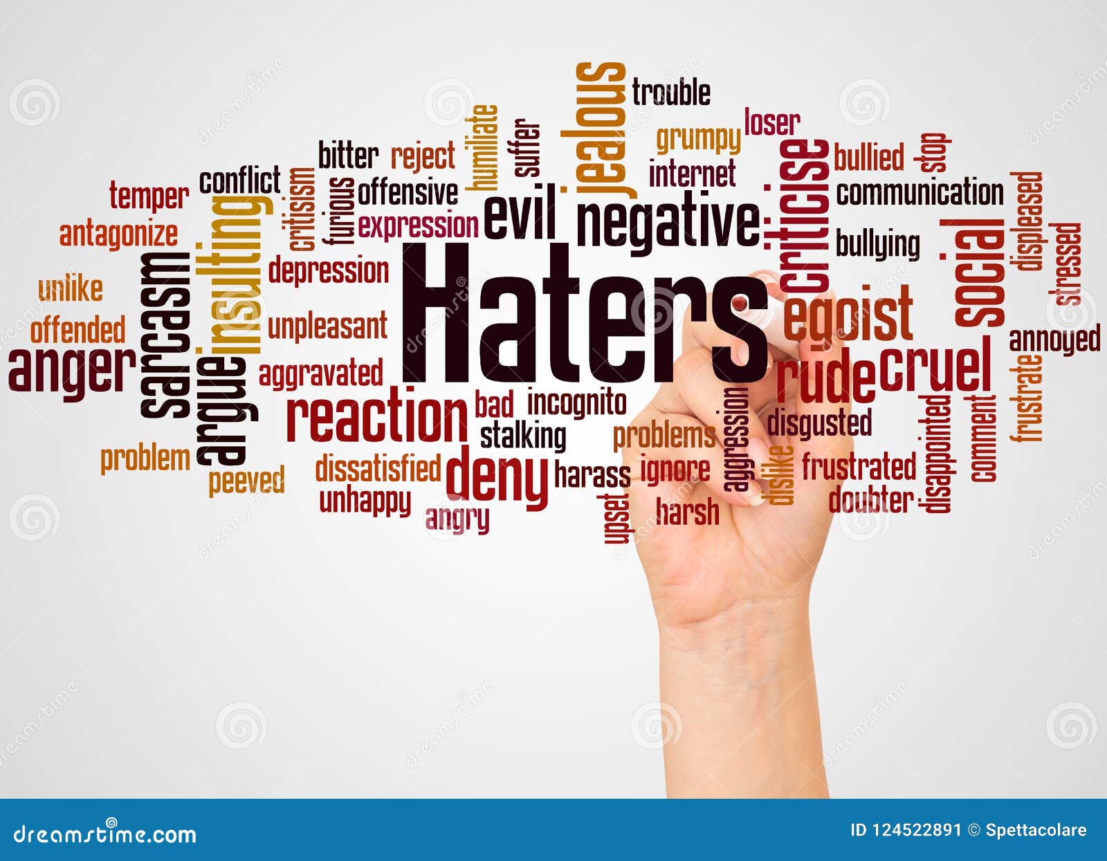 Haters Background. Bullying Pattern Seamless. People Swear And Point ...