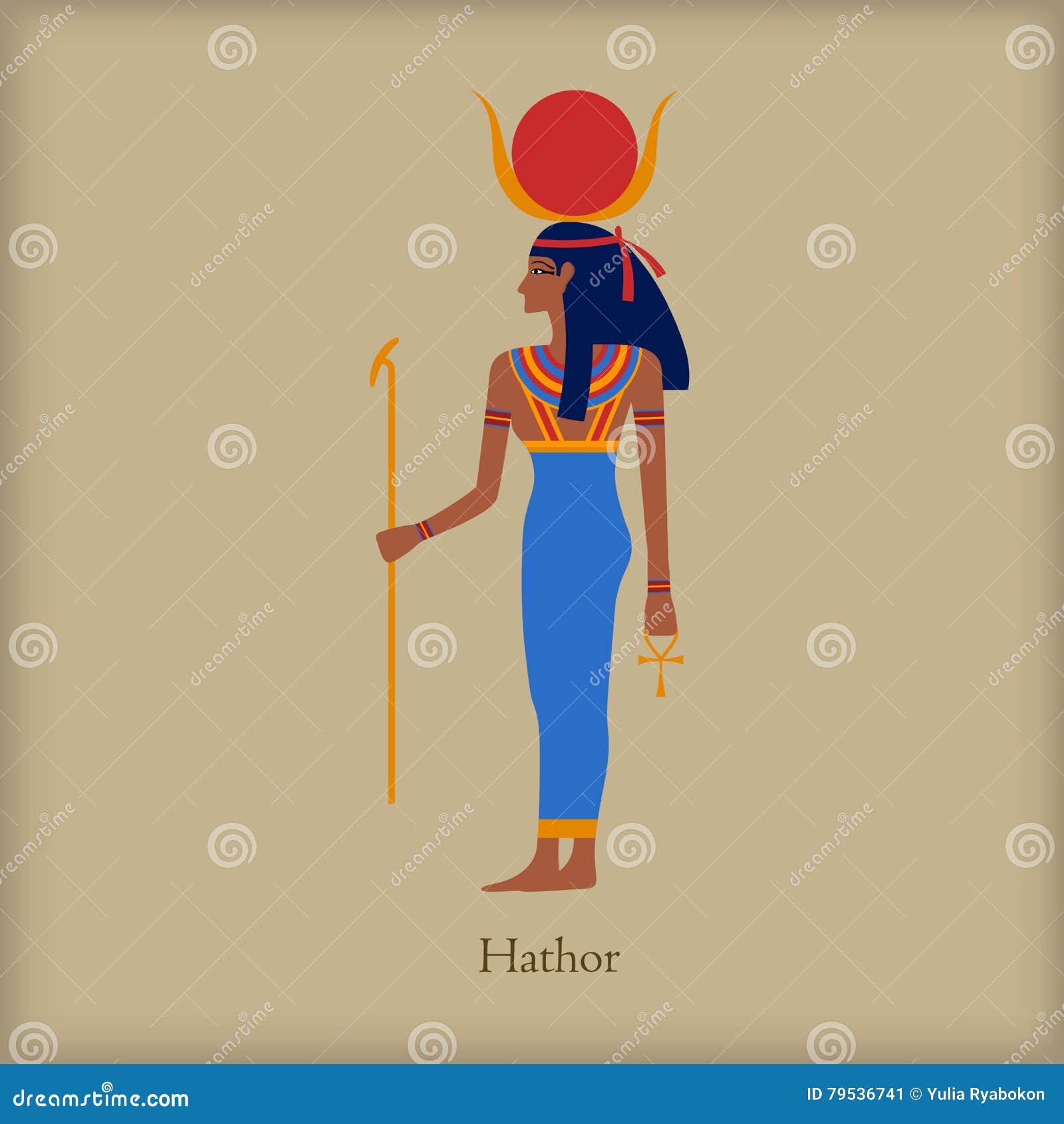 Hathor - Goddess Of The Ancient Egypt Royalty-Free Stock Photography ...