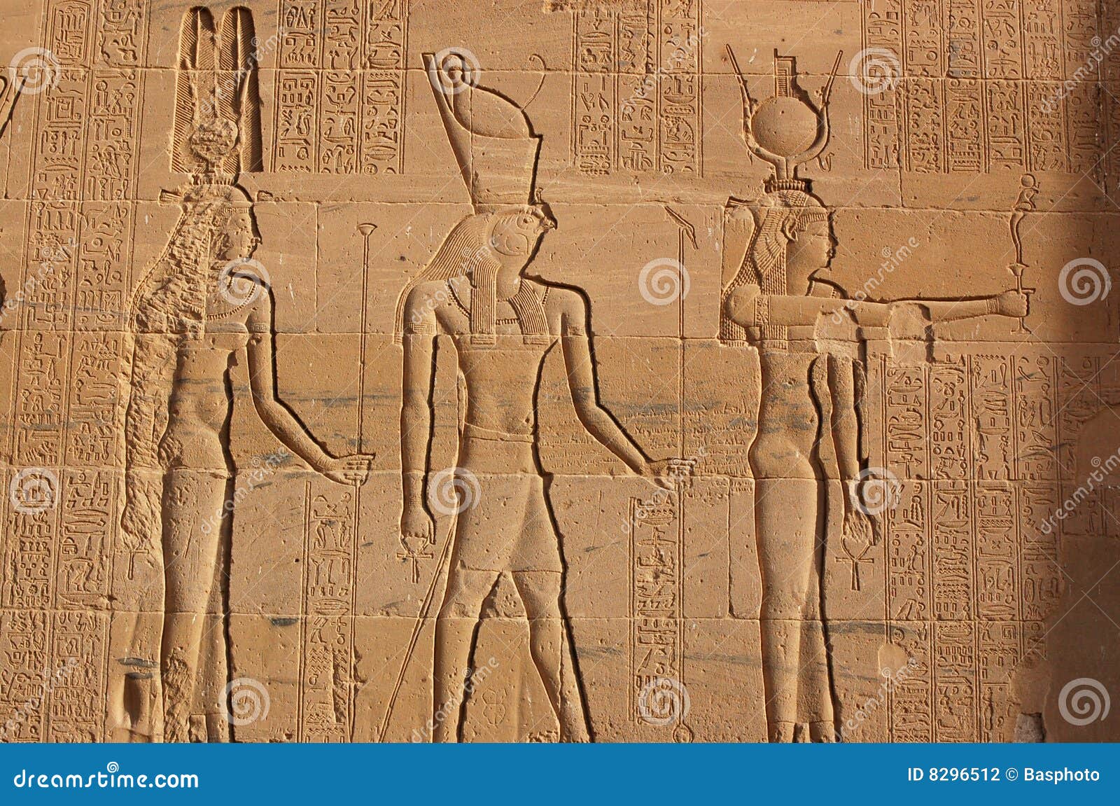 Hathor, Horus e ISIS foto de archivo. Imagen de templo - 8296512