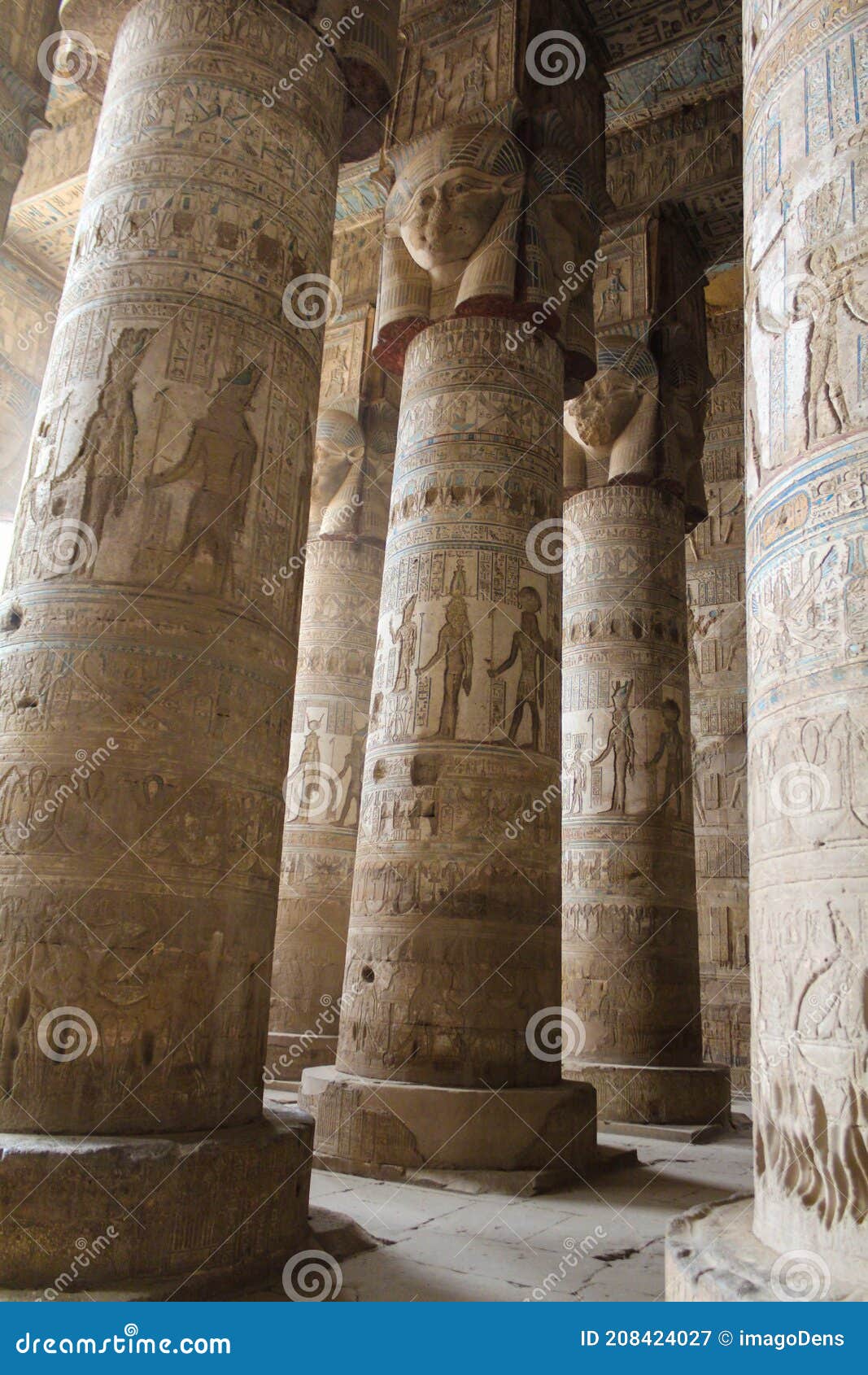 The Hathor Temple of Dendera Egypt Editorial Photography - Image of ...