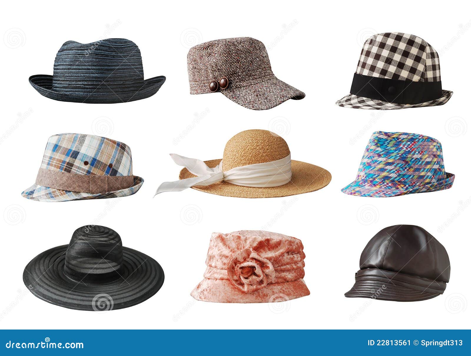Hats stock image. Image of fashionable, hats, brown, black - 22813561