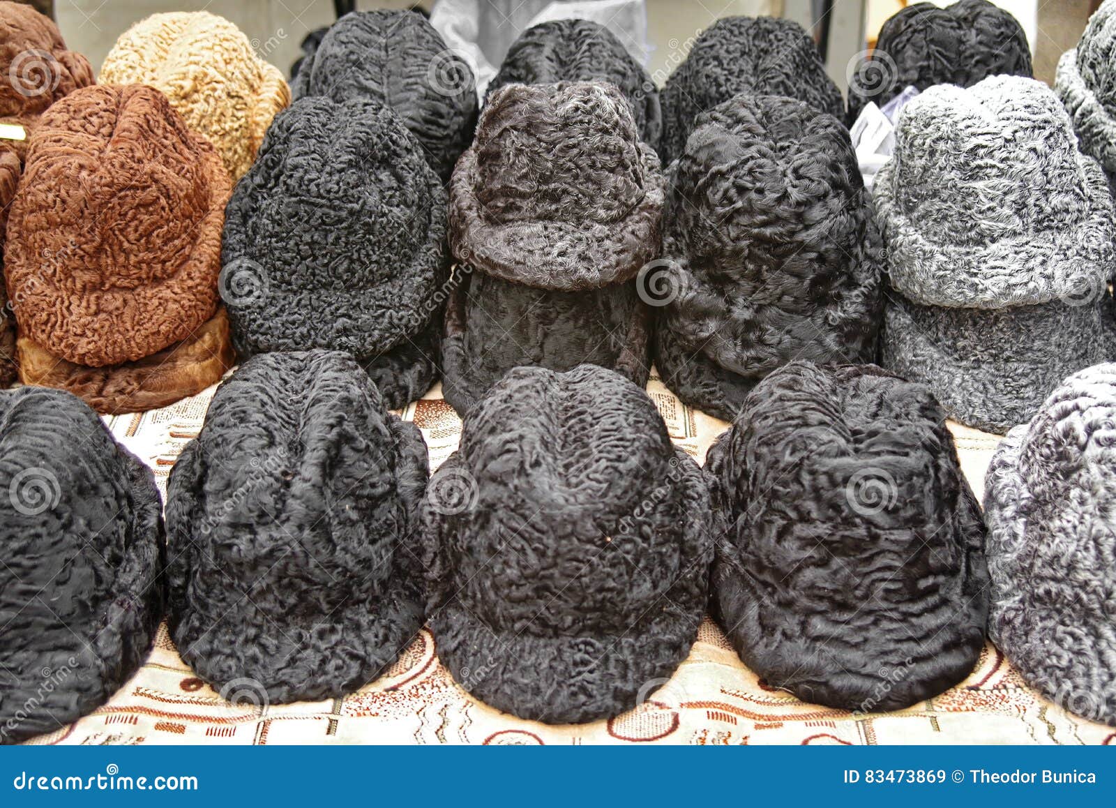 Astrakhan hats for men stock image. Image of lamb, curly - 83473869