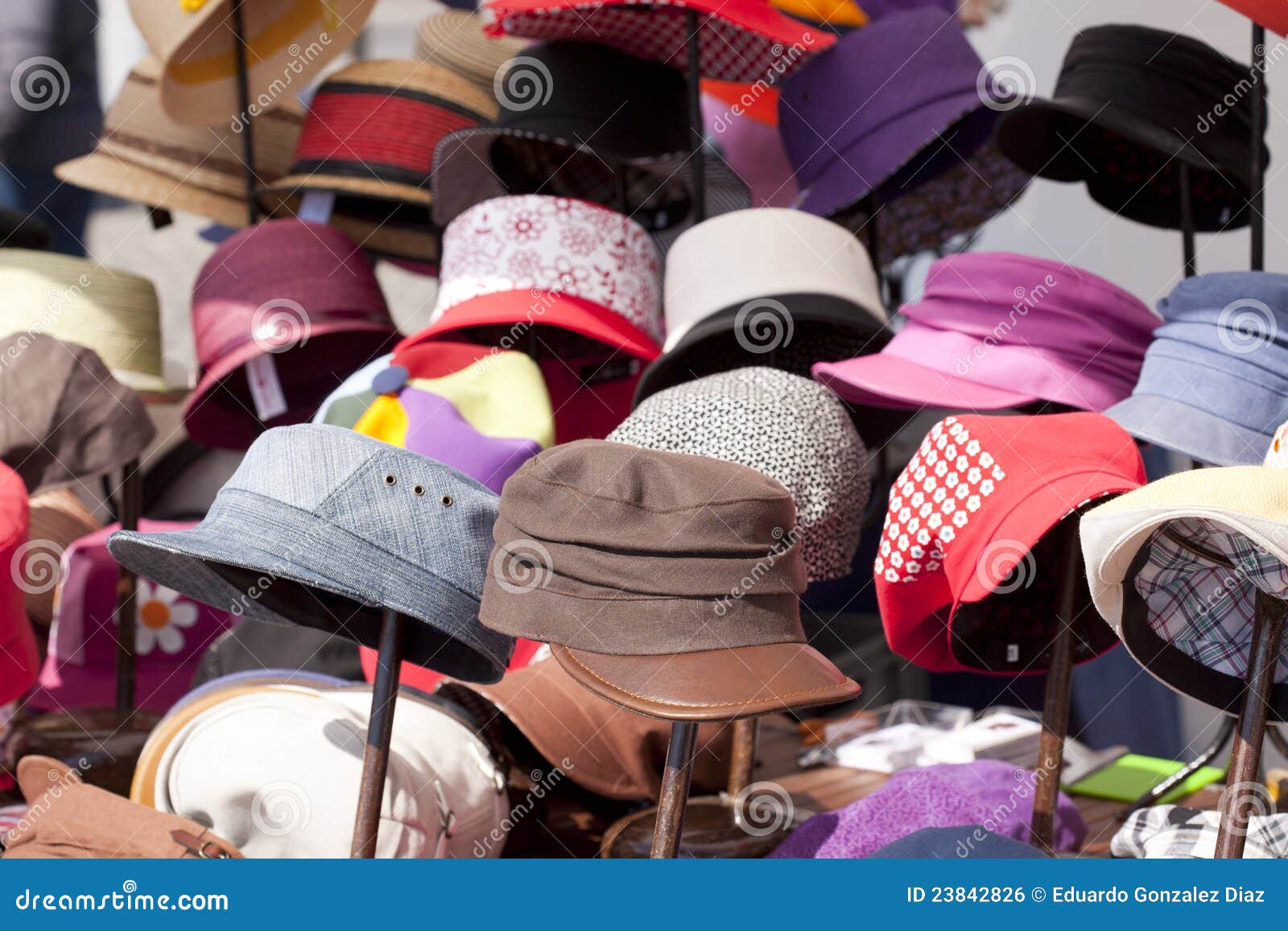 Hats of different models stock photo. Image of smooth - 23842826