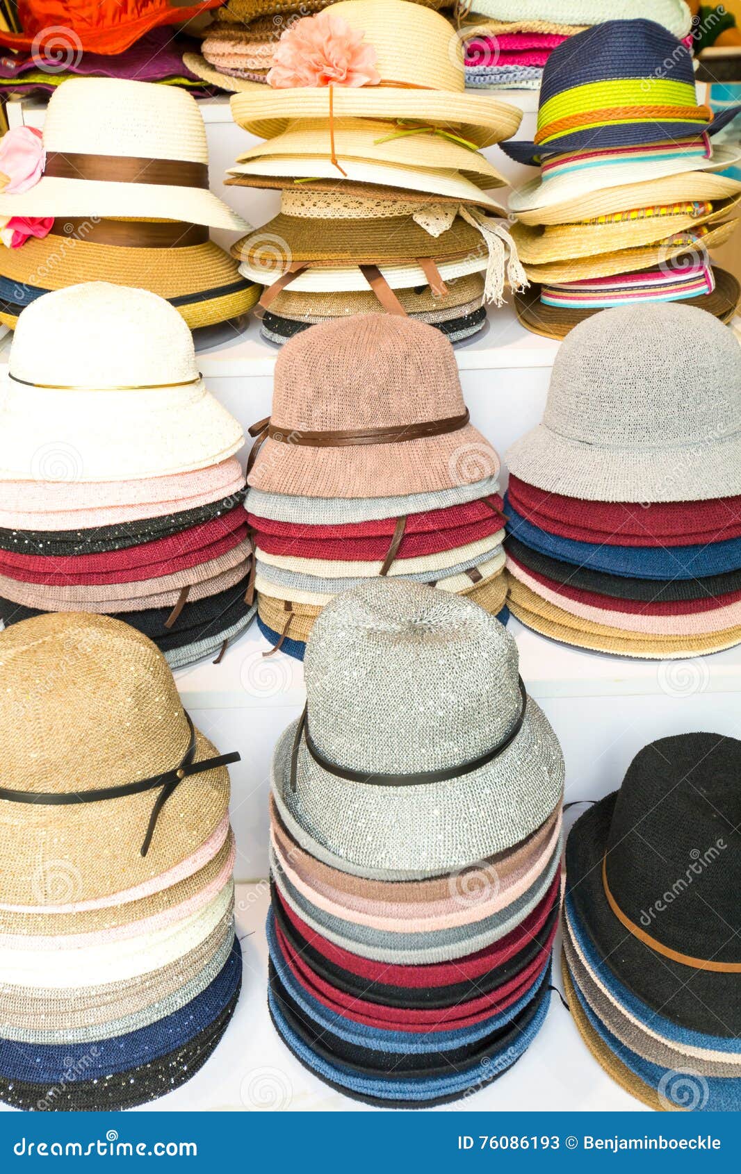 Hats in a Hat Store in Beijing China Stock Image - Image of accessory ...
