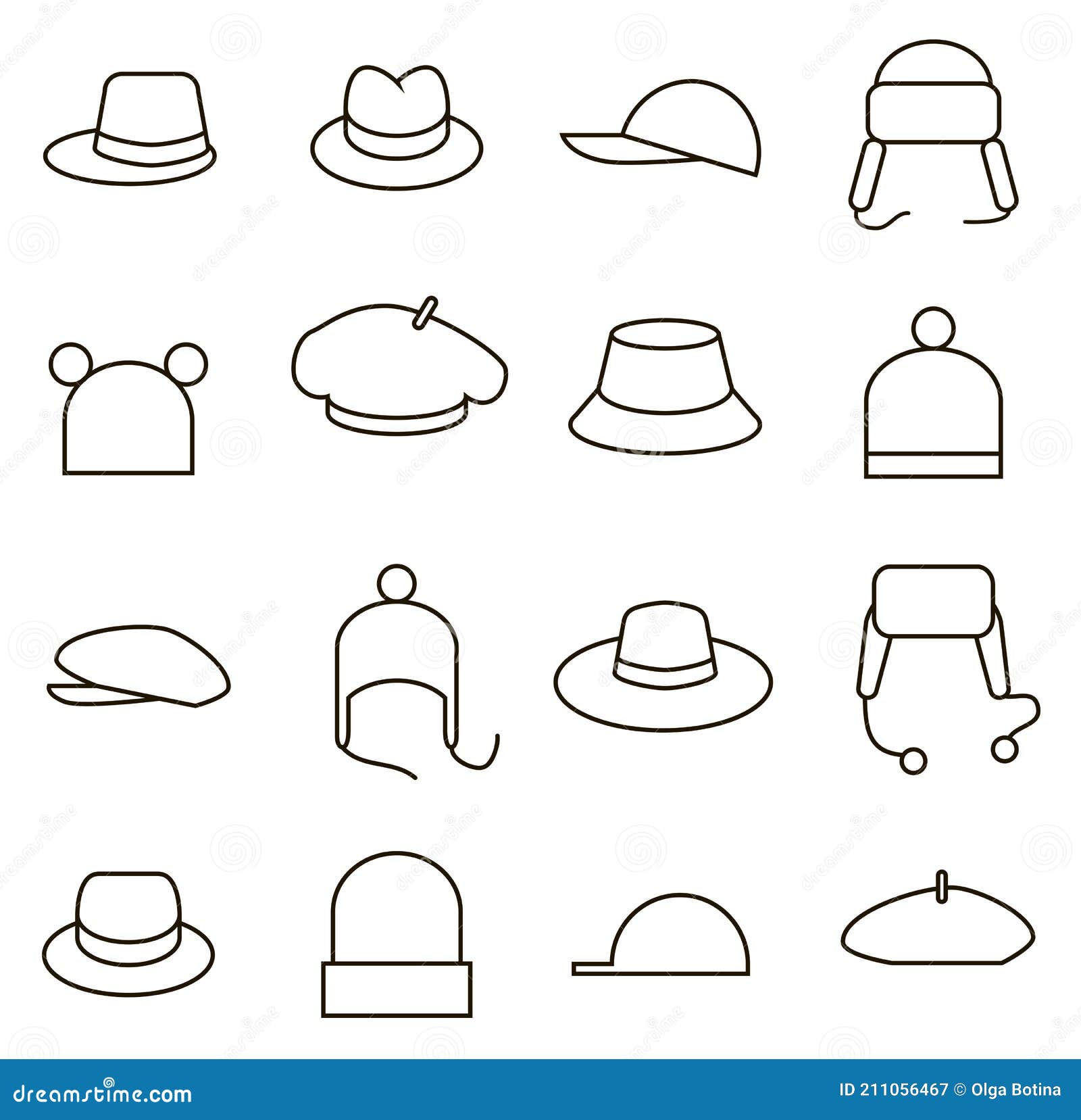 Diferent Hats Stock Illustrations – 4 Diferent Hats Stock Illustrations ...