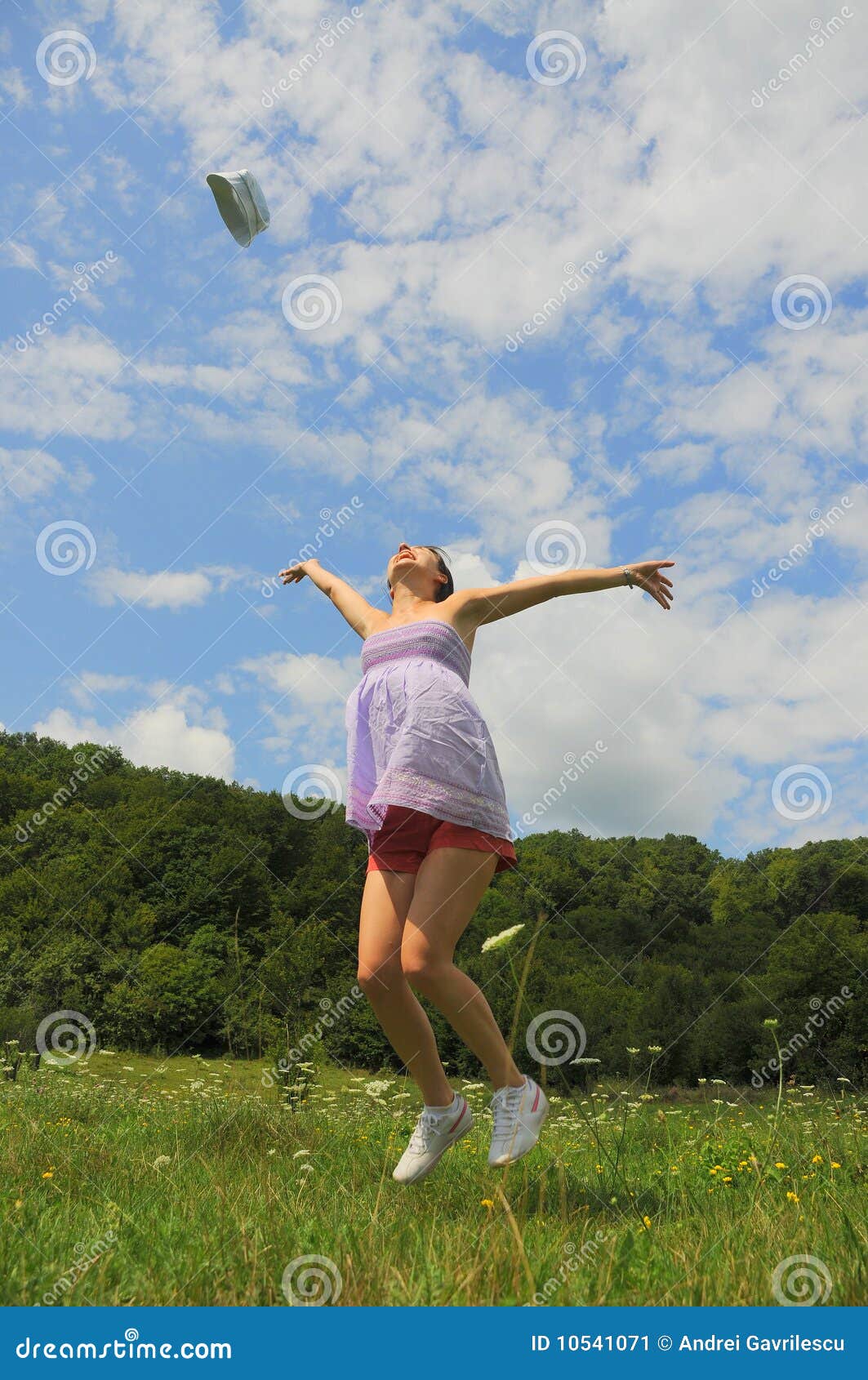 Hats off stock image. Image of acrobatic, innocence, clouds - 10541071