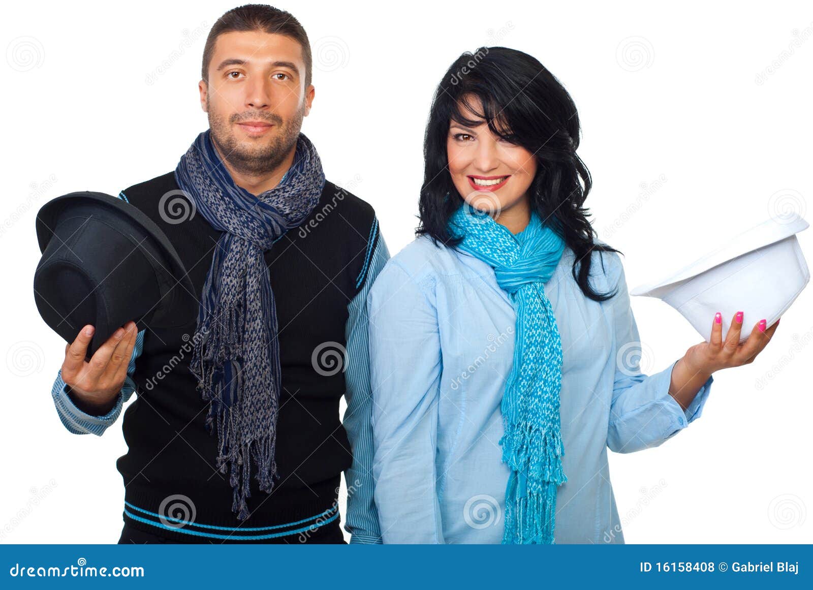 Hats off to you stock photo. Image of brunette, cute - 16158408