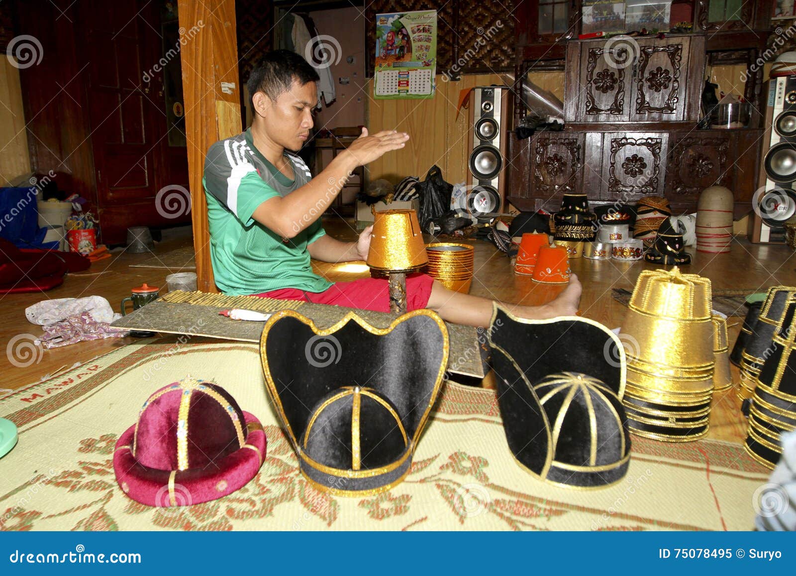 Hats editorial image. Image of indonesia, making, java - 75078495