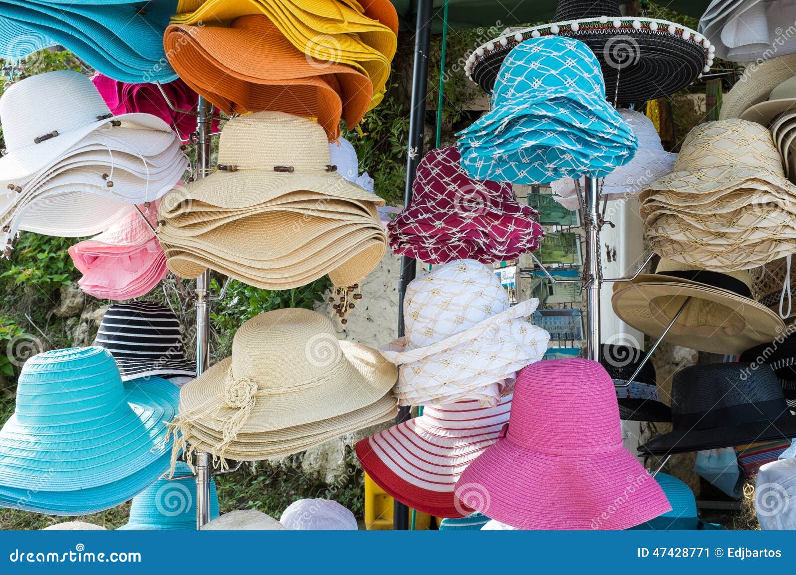 Hats for sale stock image. Image of scene, patterns, colours - 47428771